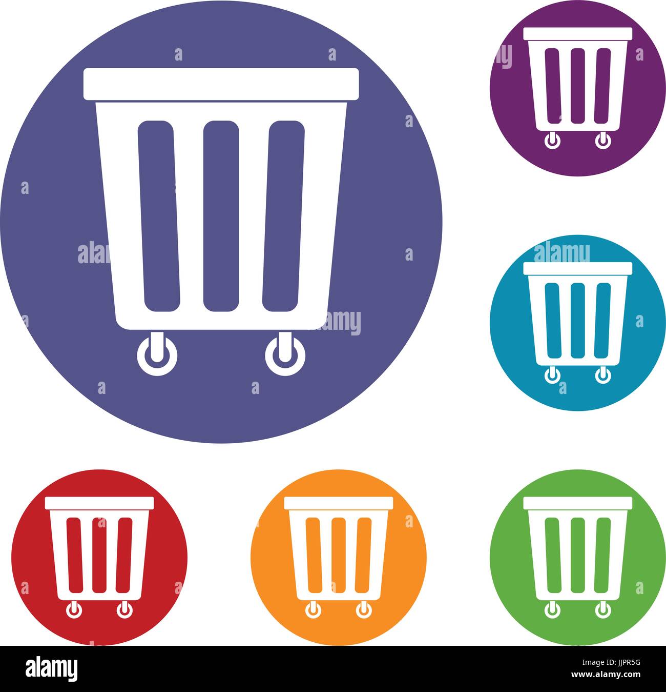 Outdoor plastic trash can icons set Stock Vector Image & Art - Alamy
