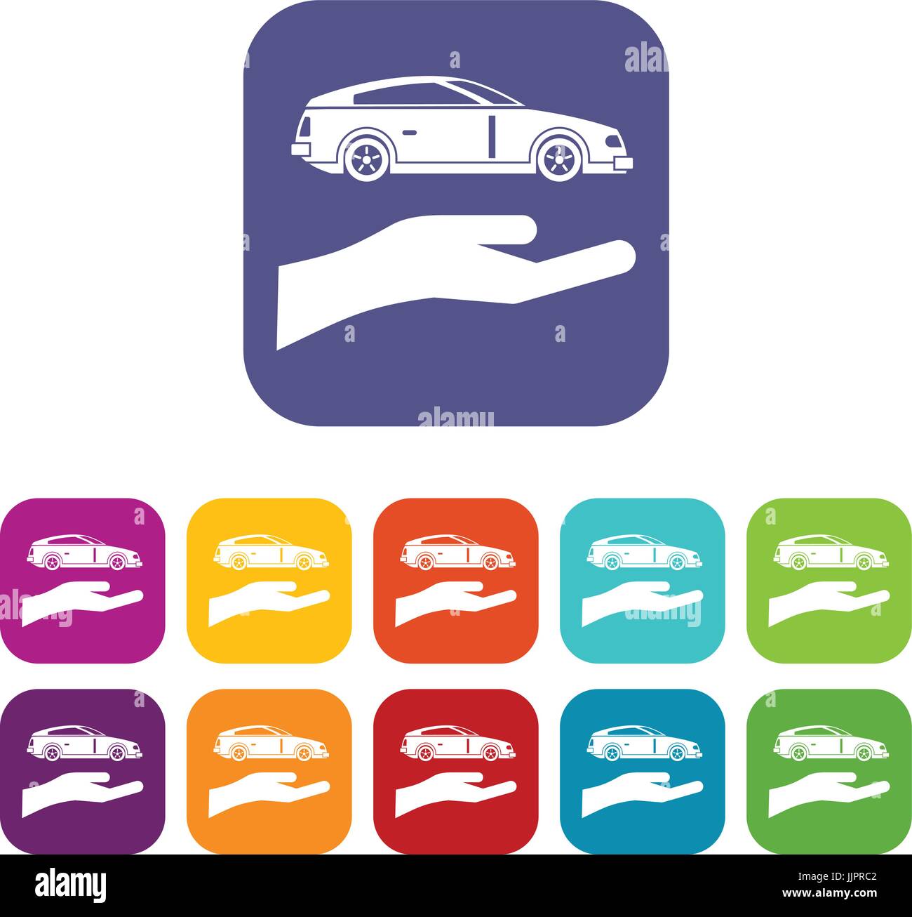 Hand and car icons set Stock Vector Image & Art - Alamy