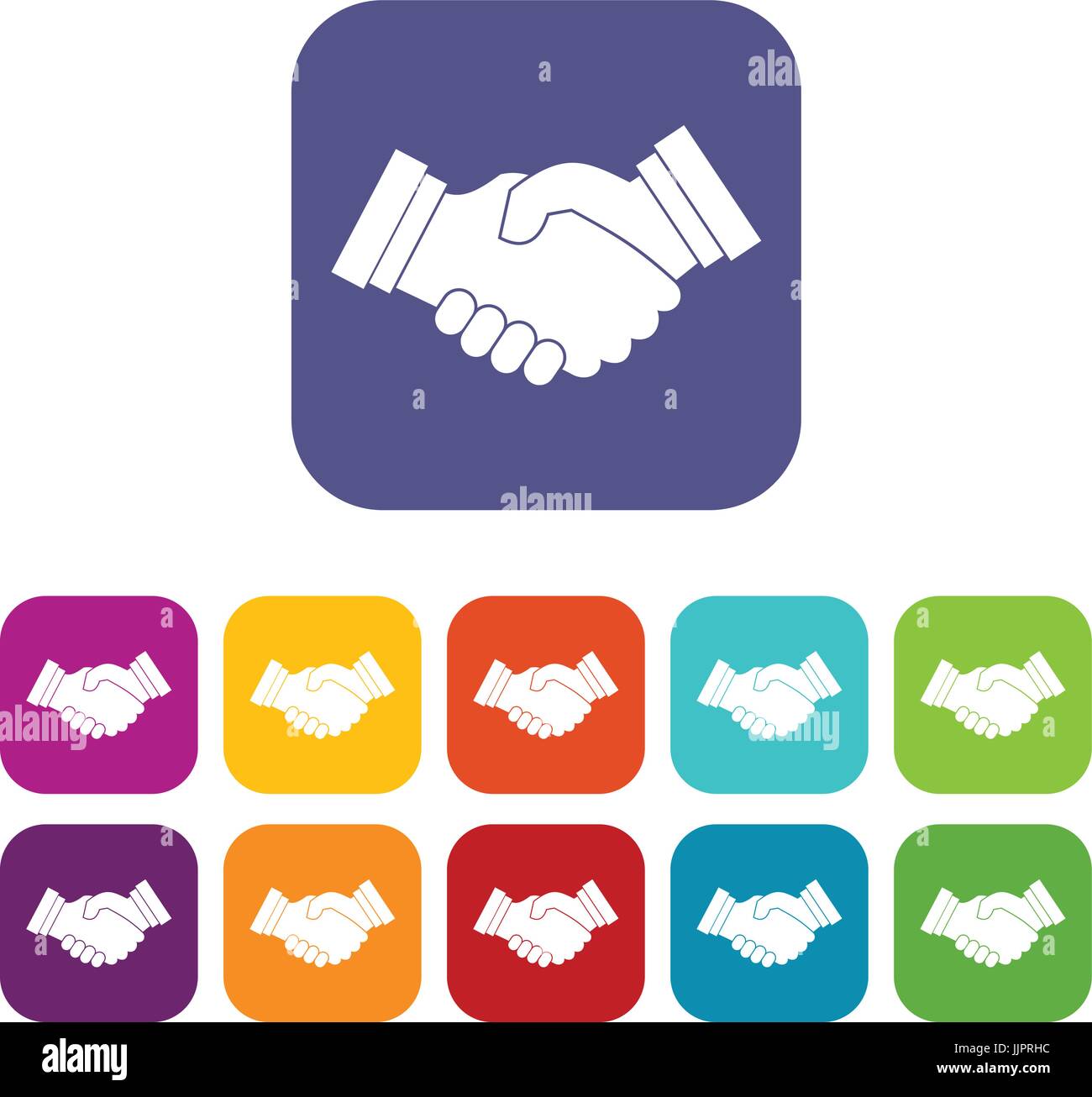Business handshake icons set Stock Vector Image & Art - Alamy