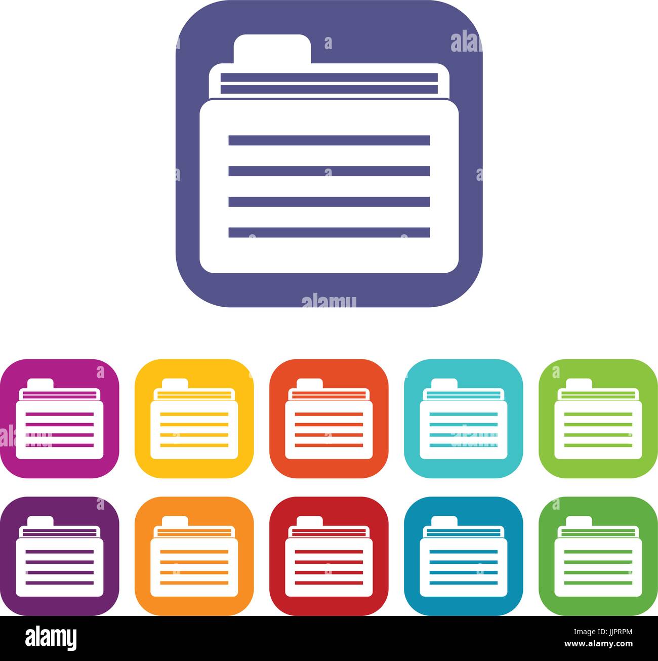 File folder icons set Stock Vector Image & Art - Alamy