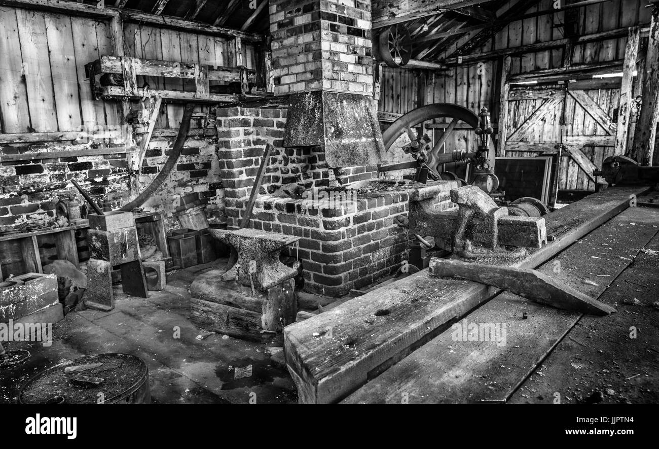 Blacksmith forge Black and White Stock Photos & Images - Alamy