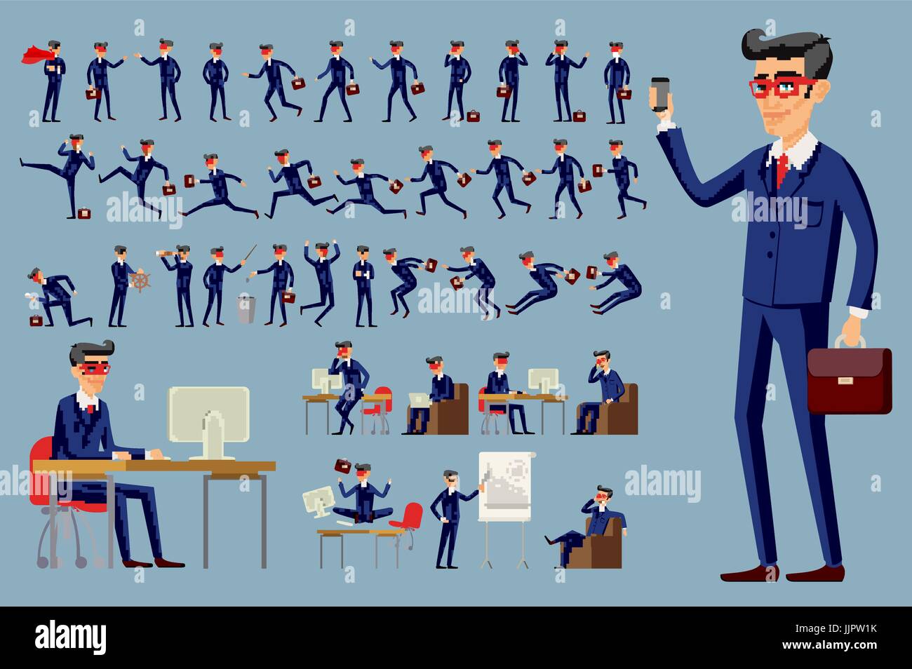 Cartoon character laptop presenting pose hi-res stock photography and ...