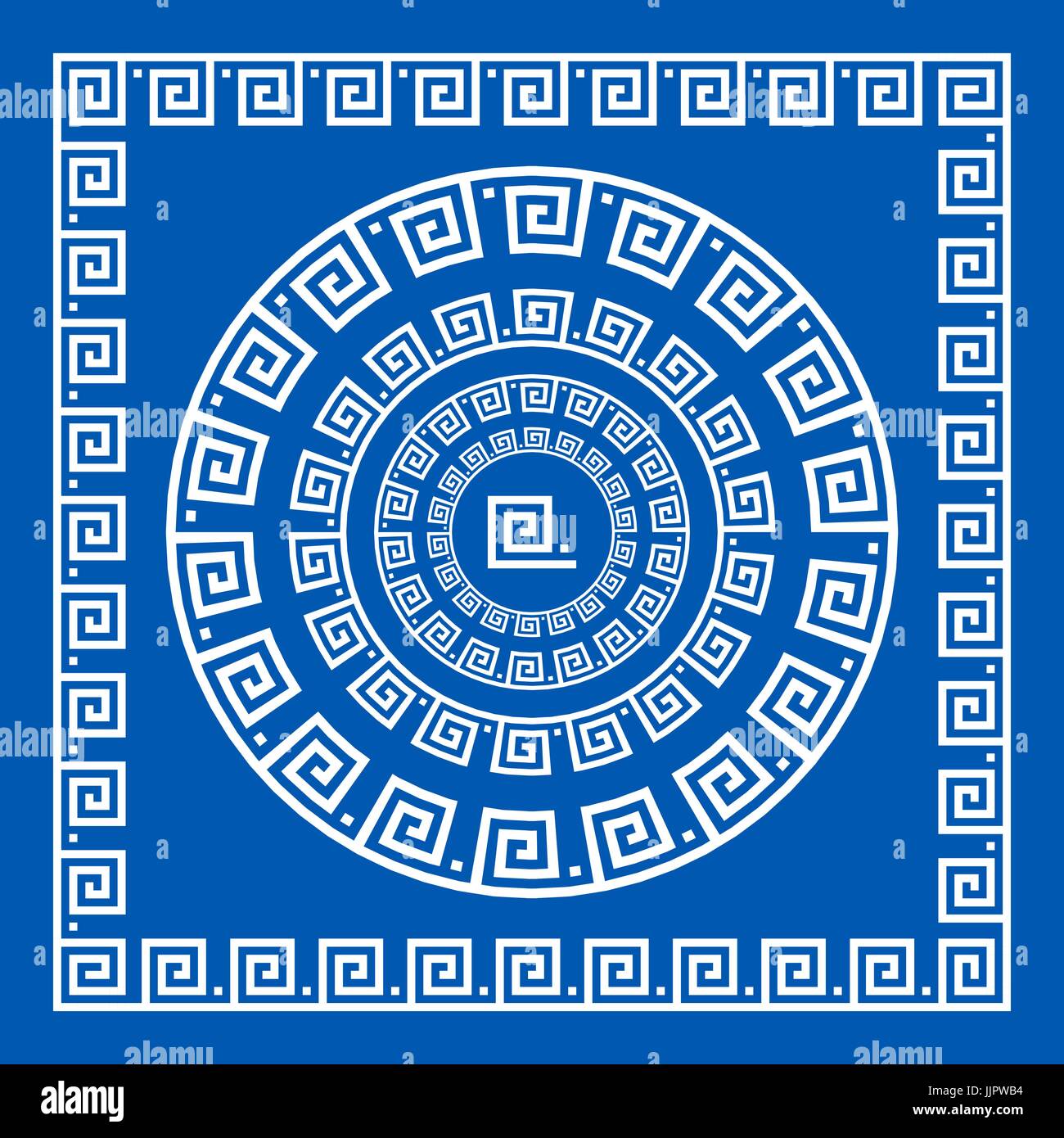 Set of vector brushes to create Greek Meander patterns and samples of ...