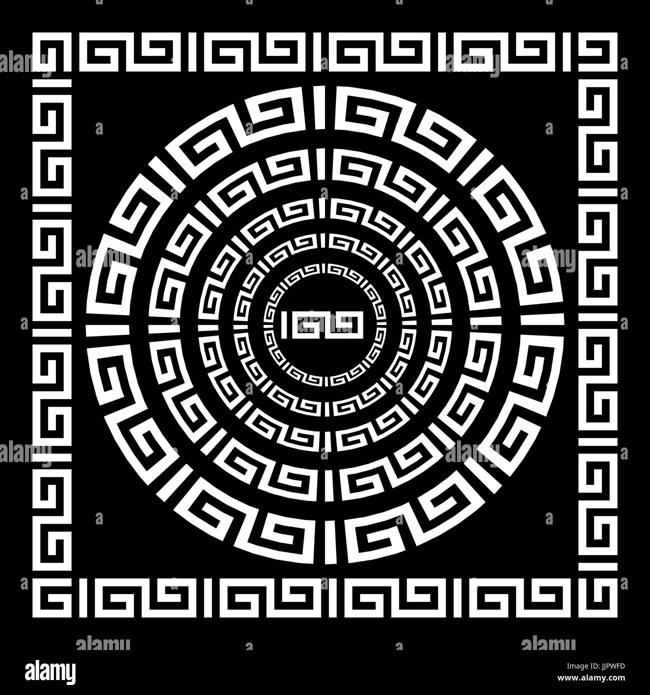 Greek key motif Black and White Stock Photos & Images - Alamy