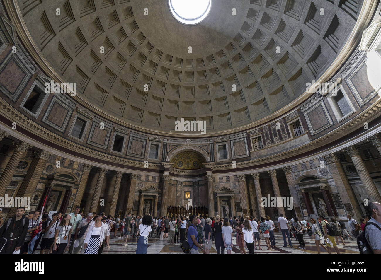 Pantheon in Rome, Italy. Interior vew. Pantheon was built as a temple ...