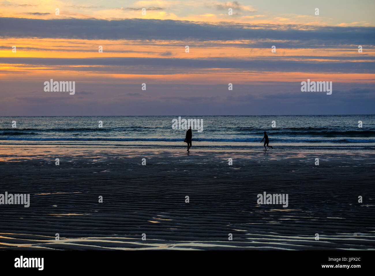 Sunset at St Ives, Cornwall Stock Photo - Alamy