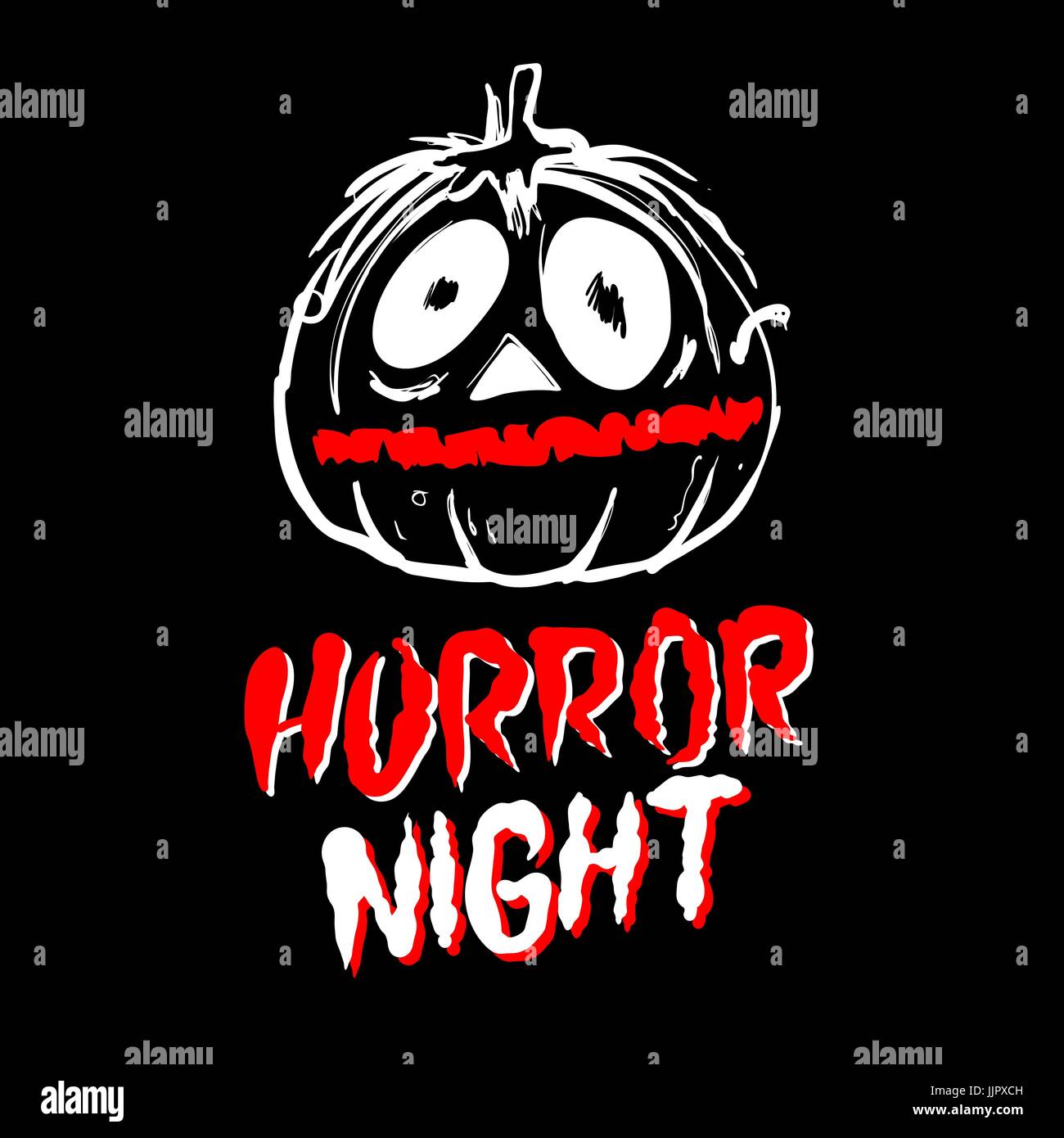Halloween pumpkin illustration. horror night art Stock Vector Image ...