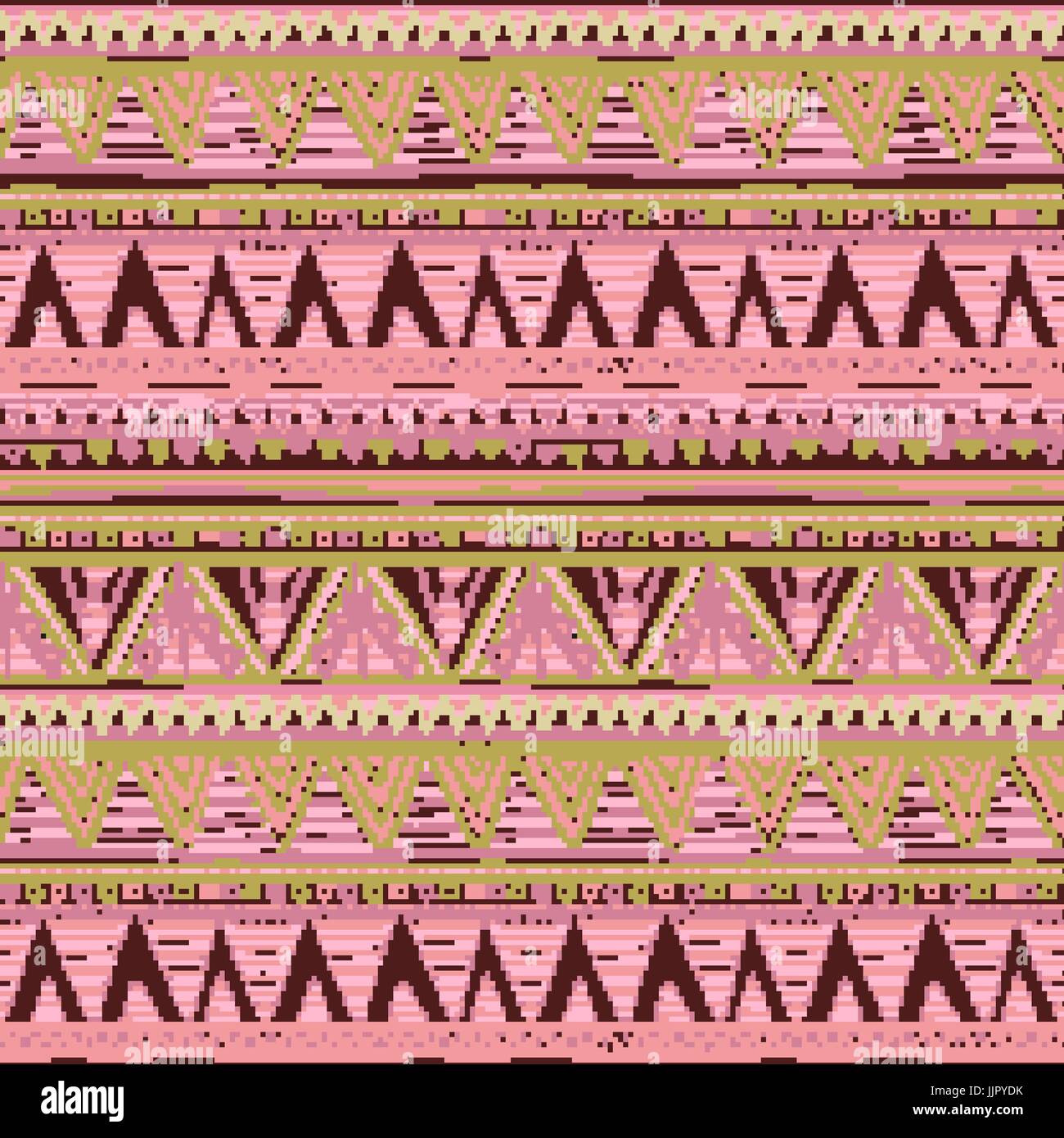 Pink Tribal Pattern Wallpaper Seamless Ethnic Background In Pink White