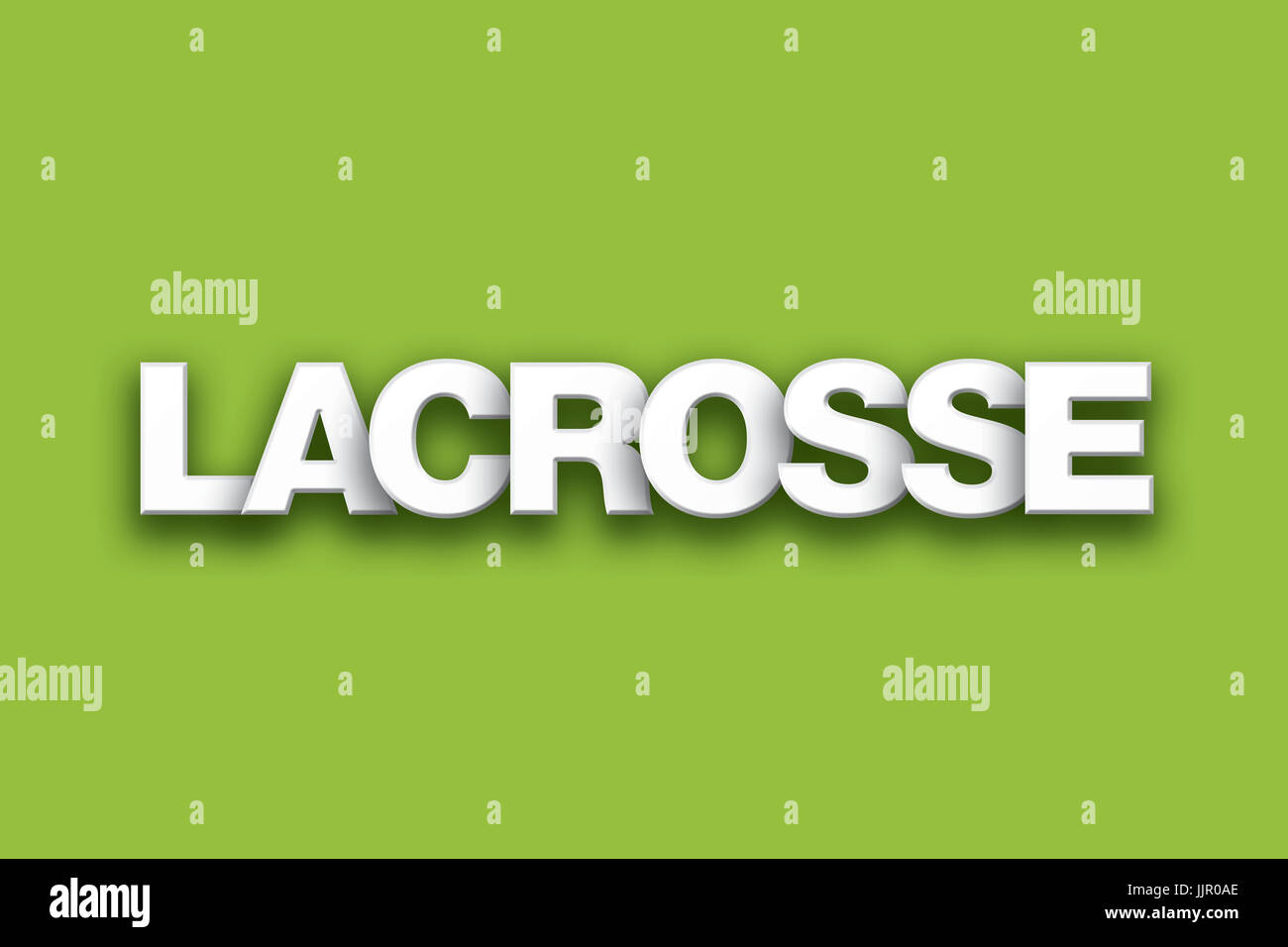 The word Lacrosse concept written in white type on a colorful ...