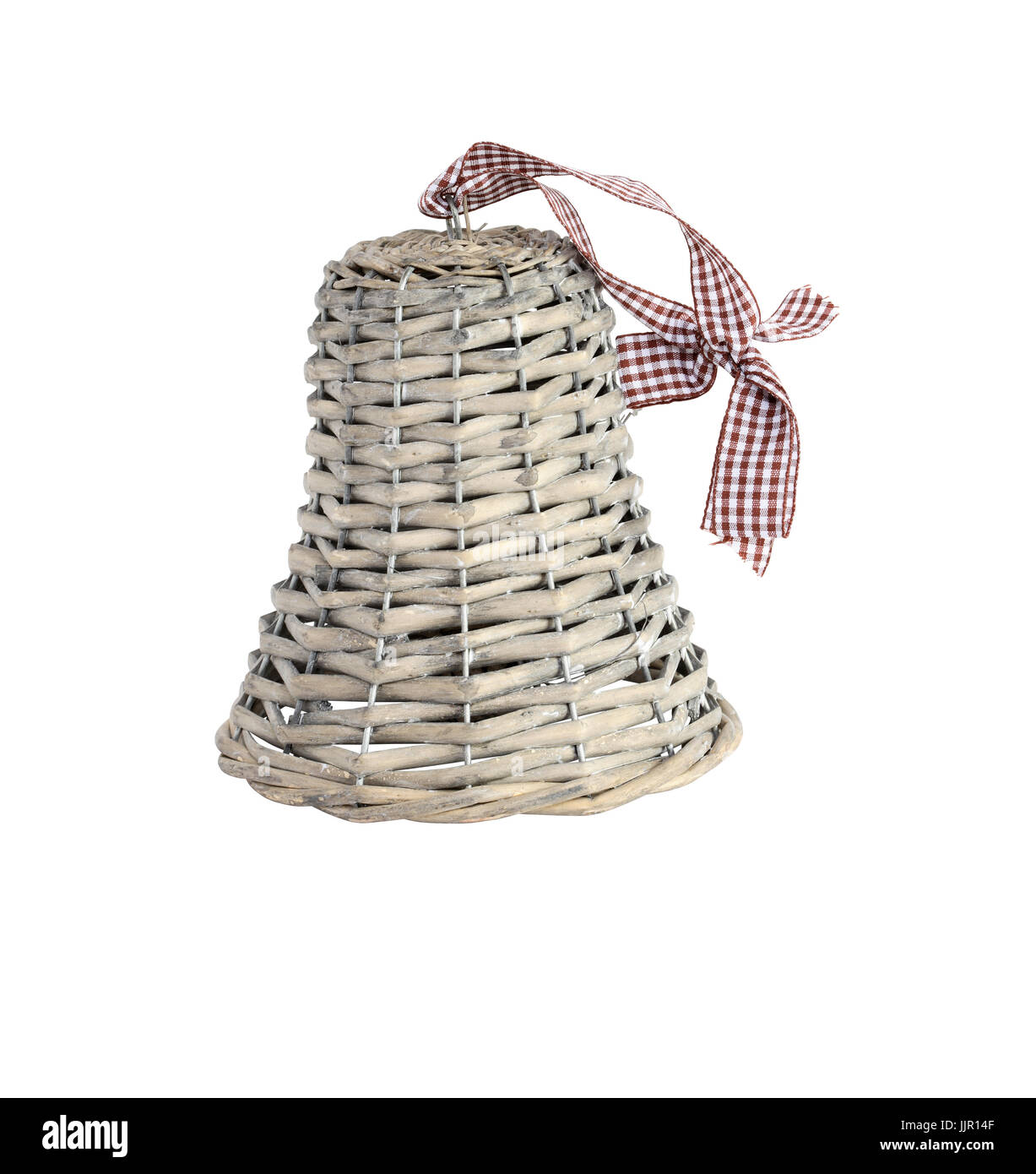 Wicker bell isolated on white background with clipping path Stock Photo ...