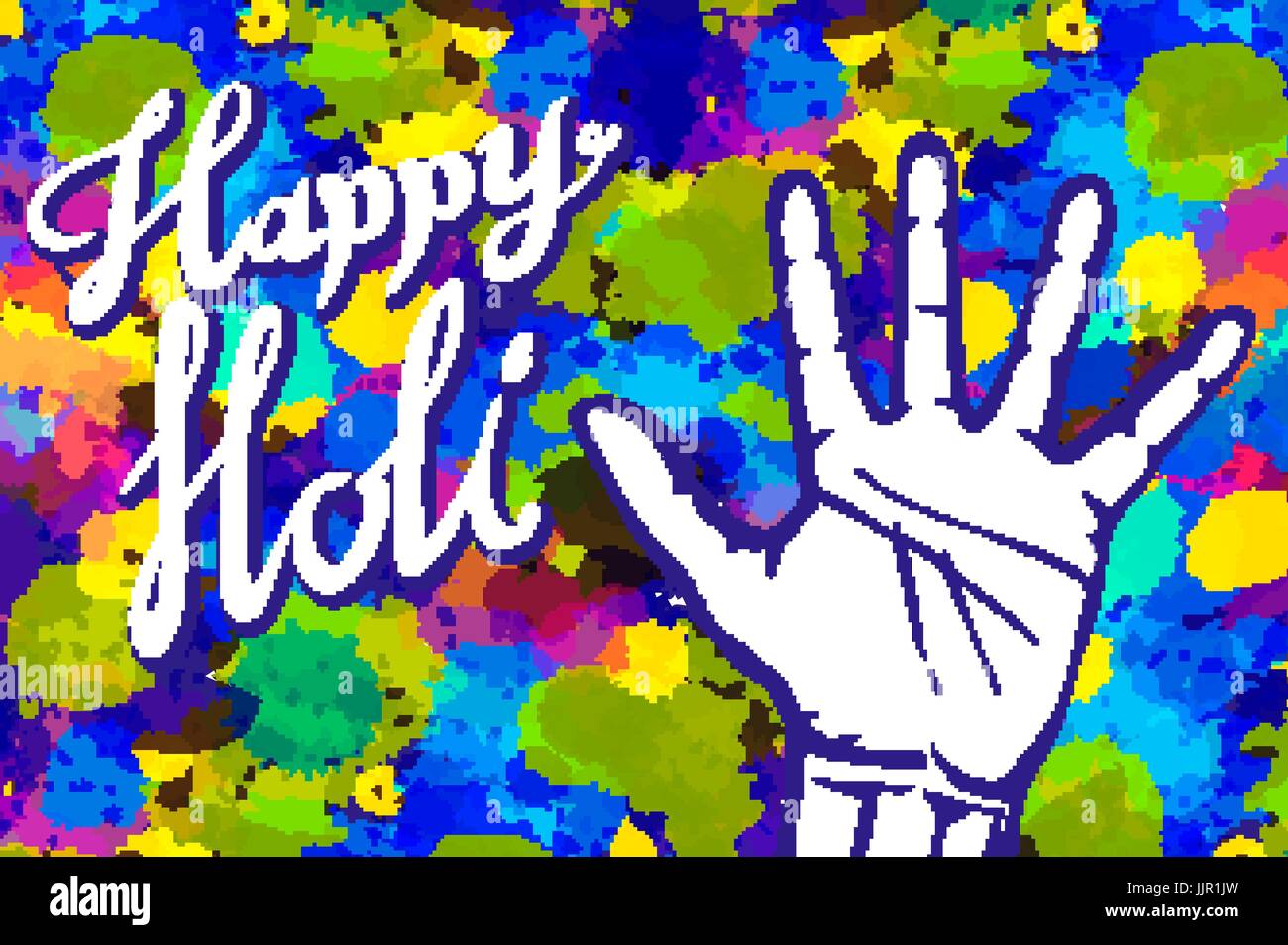 illustration of abstract colorful Happy Holi background art Stock ...