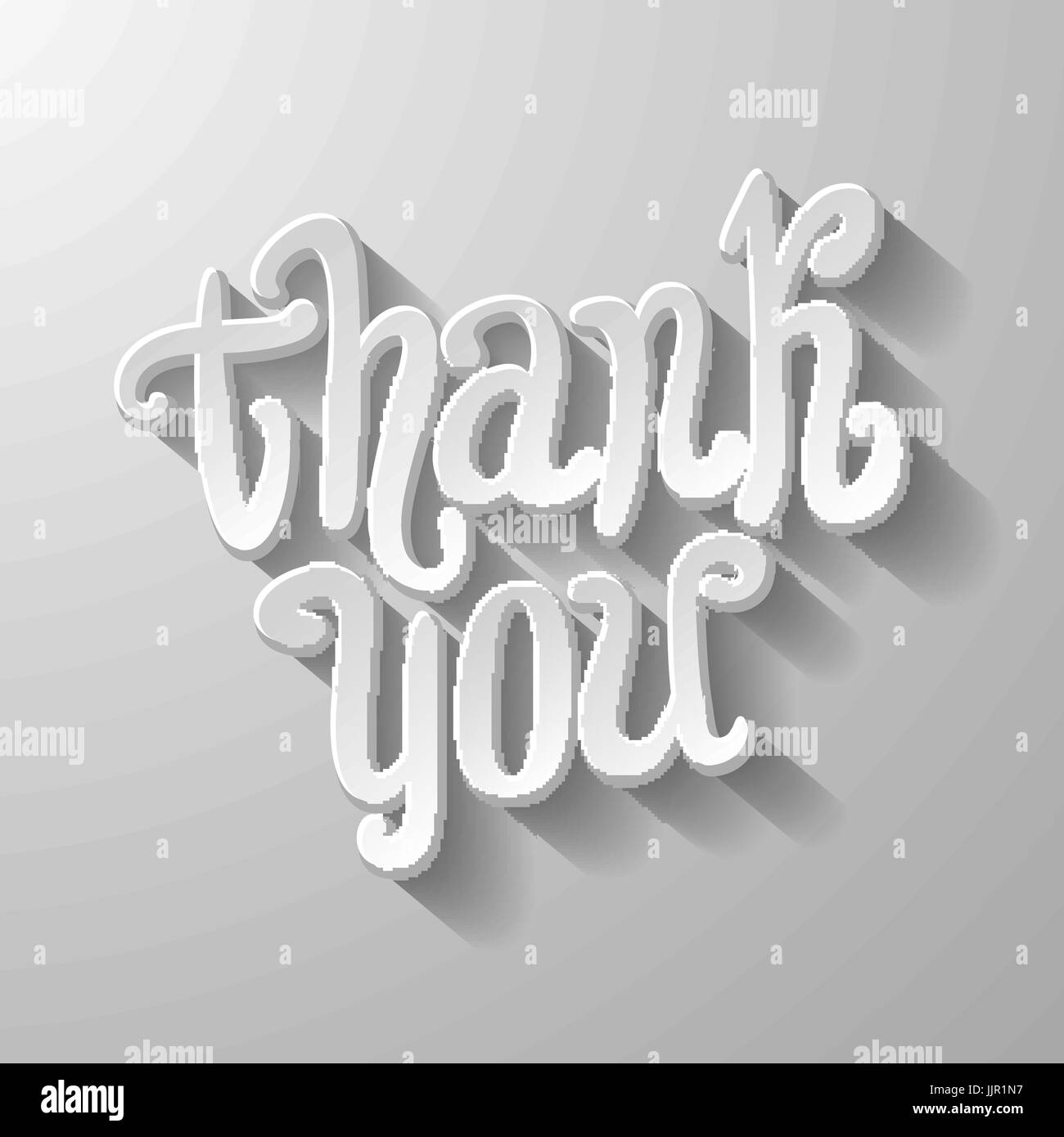 Thank You Hand lettering Greeting Card. Typographical Vector Background ...
