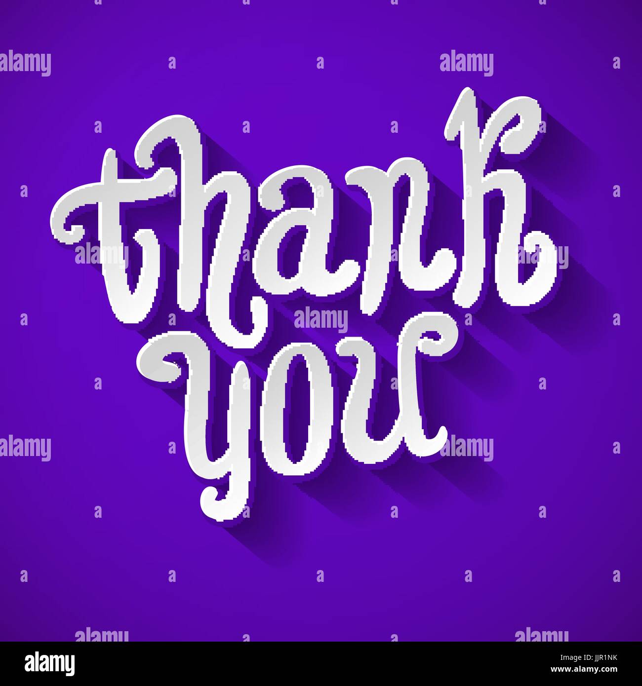 thank you, handwritten text violet background art Stock Vector Image ...