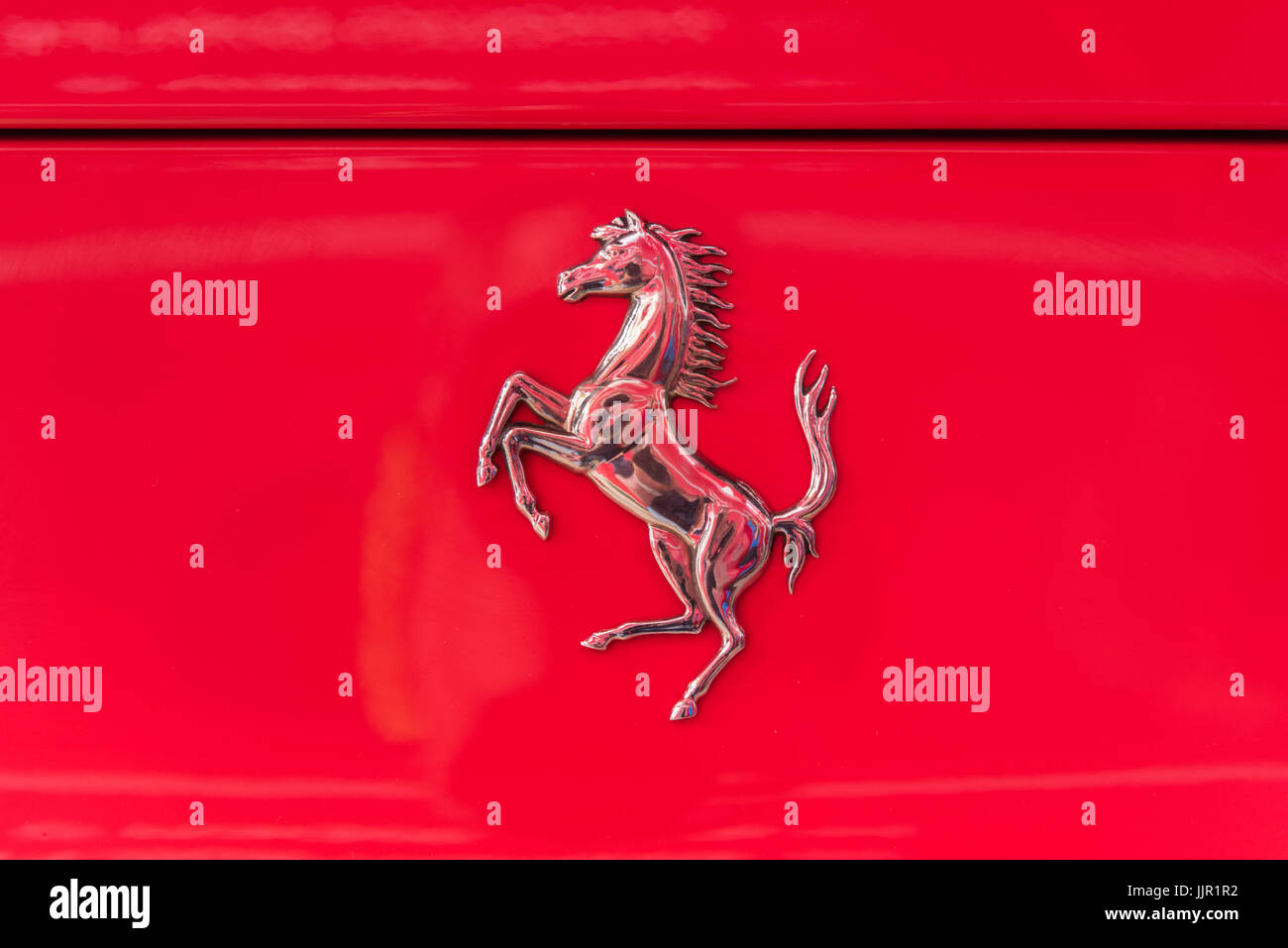 Chrome ferrari badge hi-res stock photography and images - Alamy