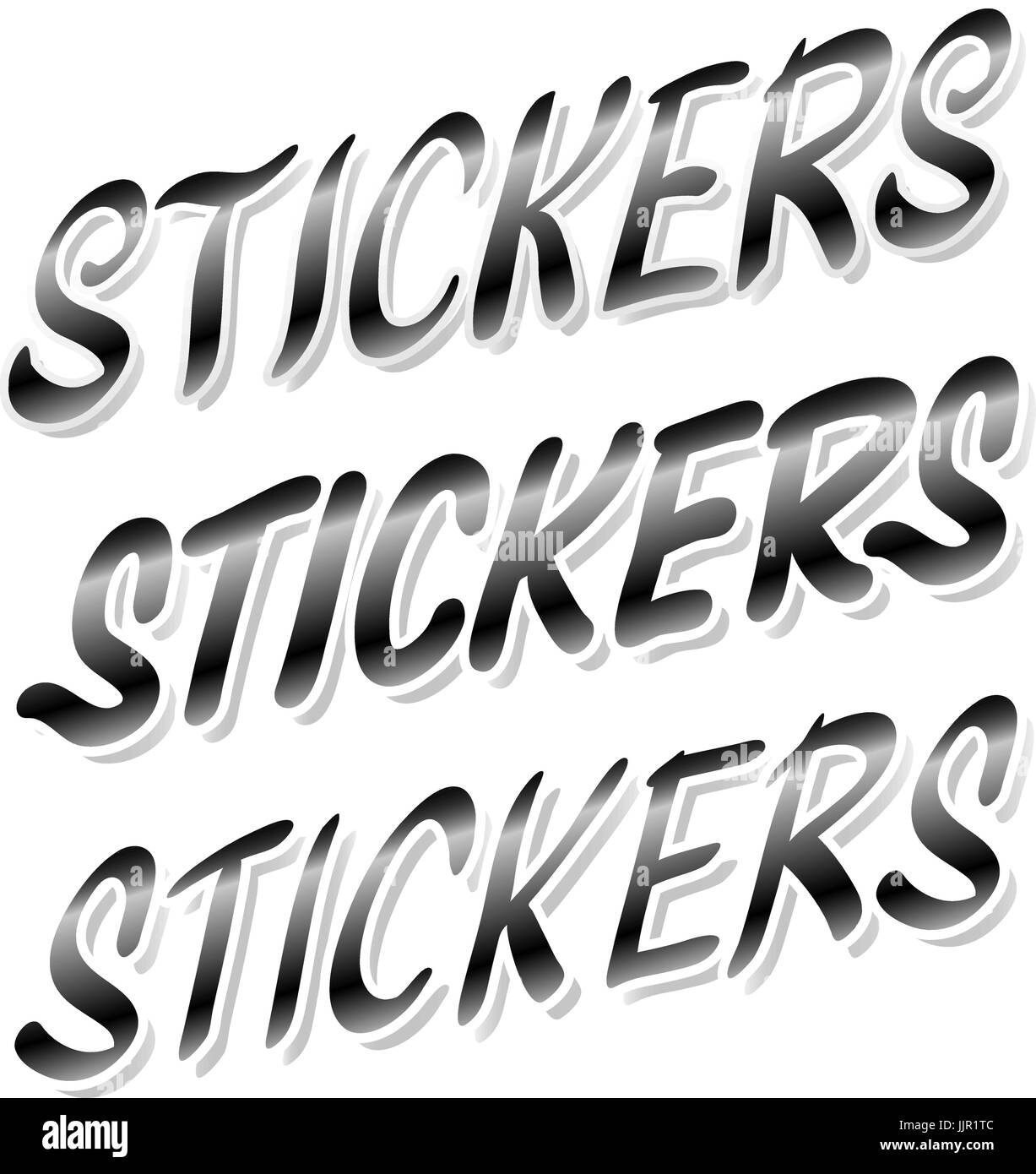 word sticker on white background vector art Stock Vector Image & Art ...