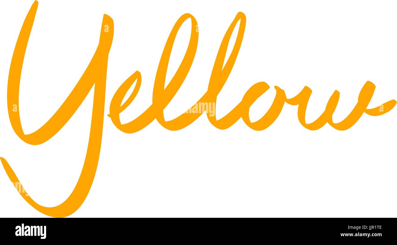 cartoon font letter Yellow lettering vector art Stock Vector Image ...