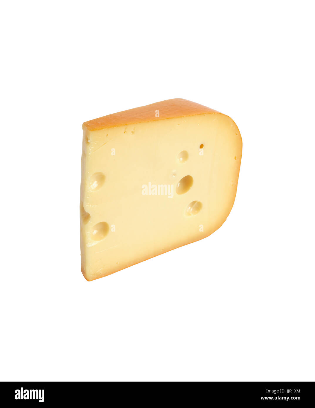 Ordinary piece of cheese on white background. Isolated with clipping ...