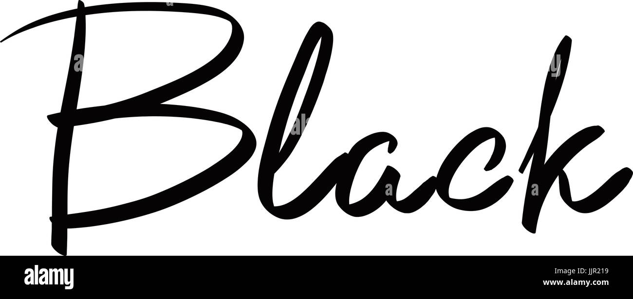 lettering hand-written name of the color black. art Stock Vector Image ...