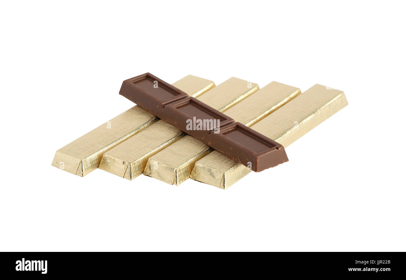 Chocolate set isolated on white background with clipping path Stock ...