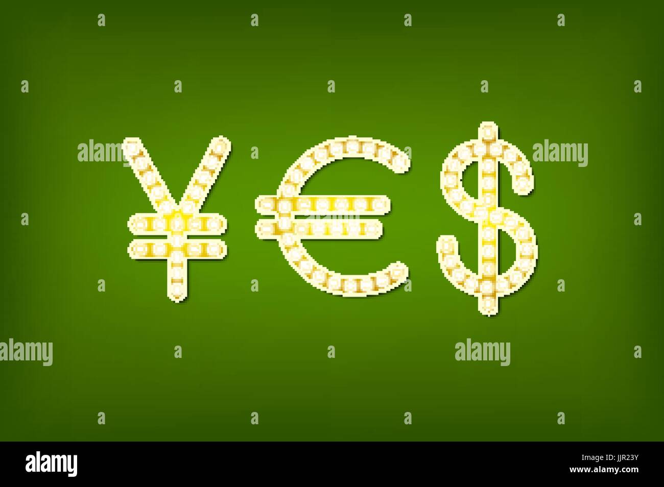 yes in form money symbol, 3d vector art vintage Stock Vector Image ...