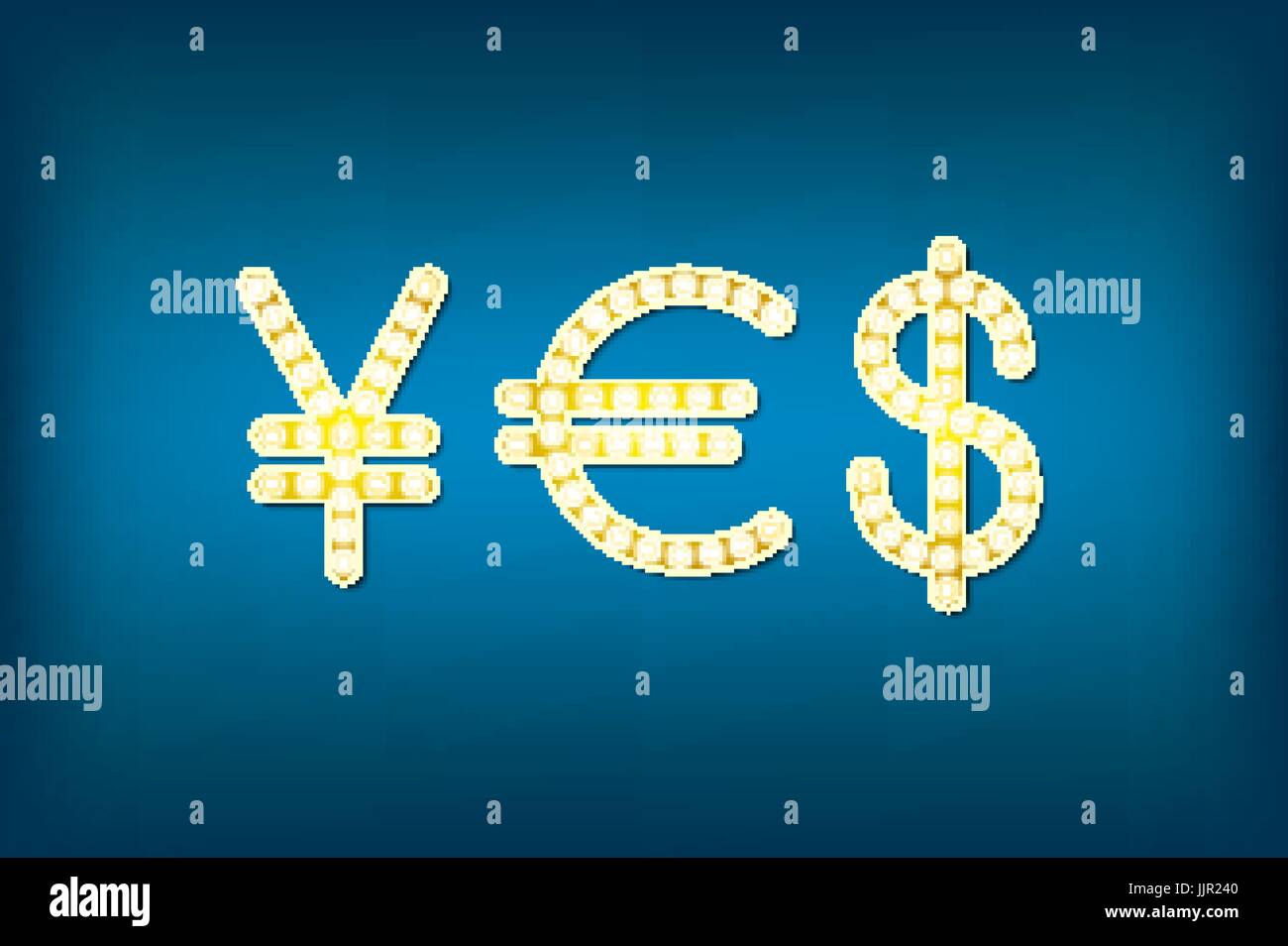 yes in form money symbol, 3d vector art vintage Stock Vector Image ...
