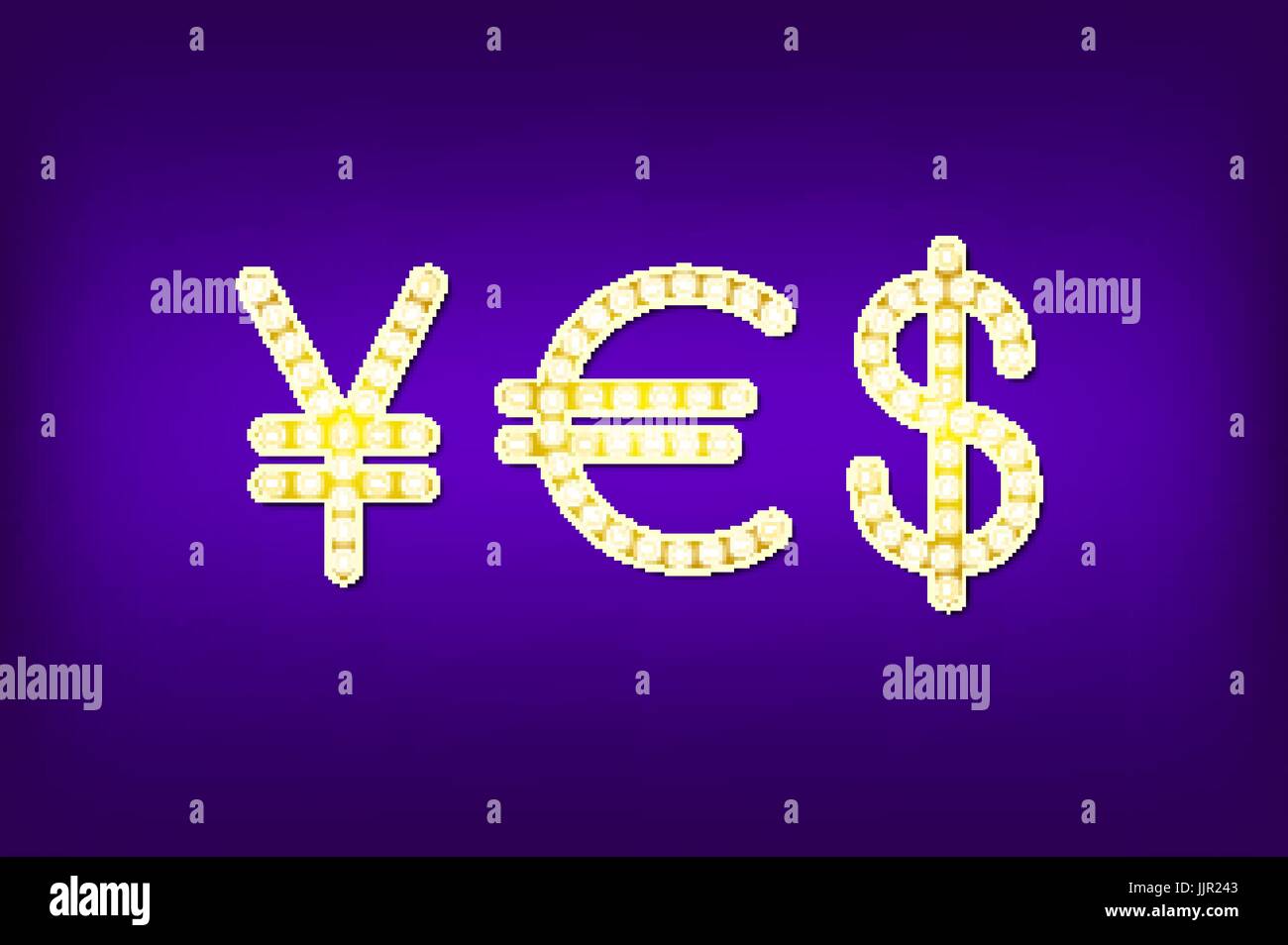 yes in form money symbol, 3d vector art vintage Stock Vector Image ...