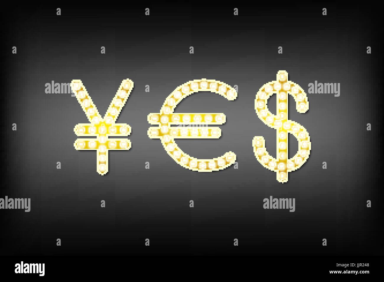 yes in form money symbol, 3d vector art vintage Stock Vector Image ...