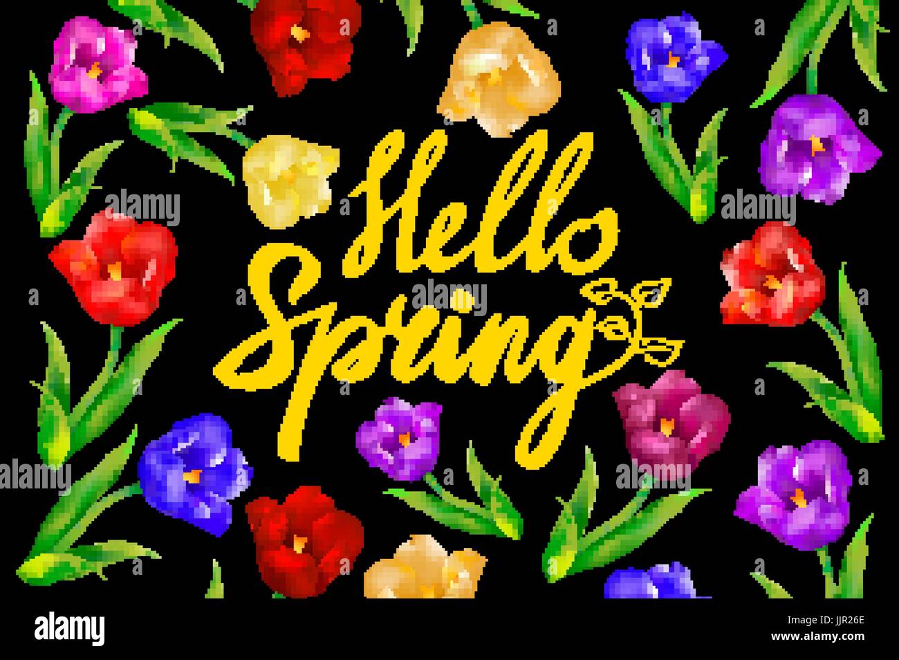 Spring template Stock Vector Images - Alamy