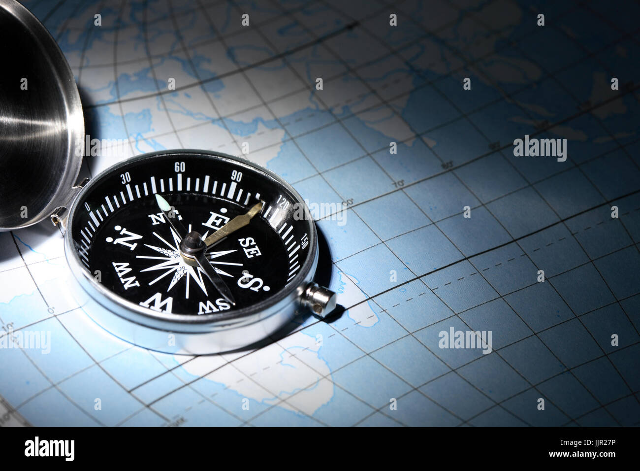 Open compass map hi-res stock photography and images - Alamy