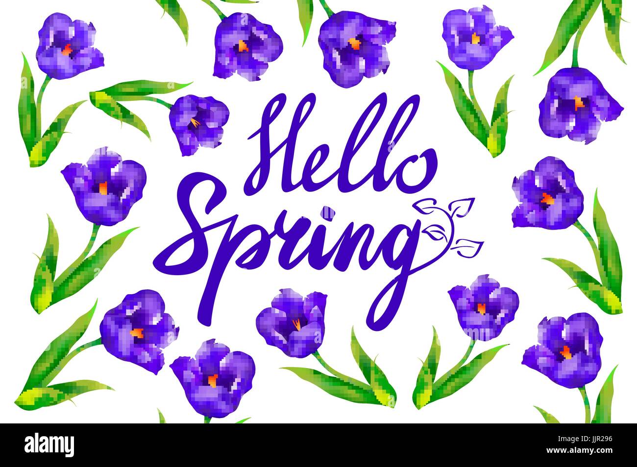 Spring tulip blooming season Stock Vector Images - Alamy