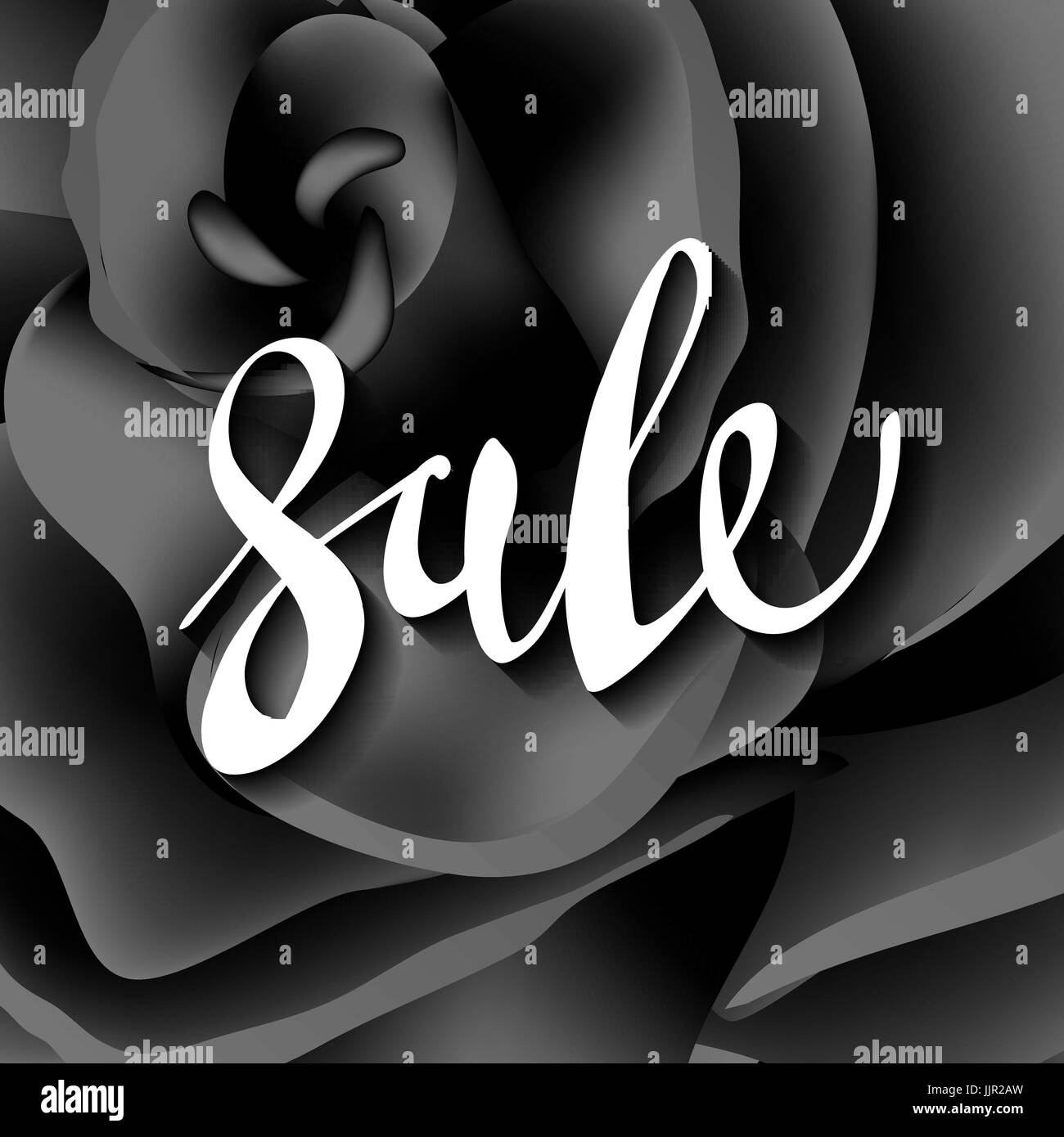black rose modern vector. sale. lettering. art Stock Vector Image & Art ...