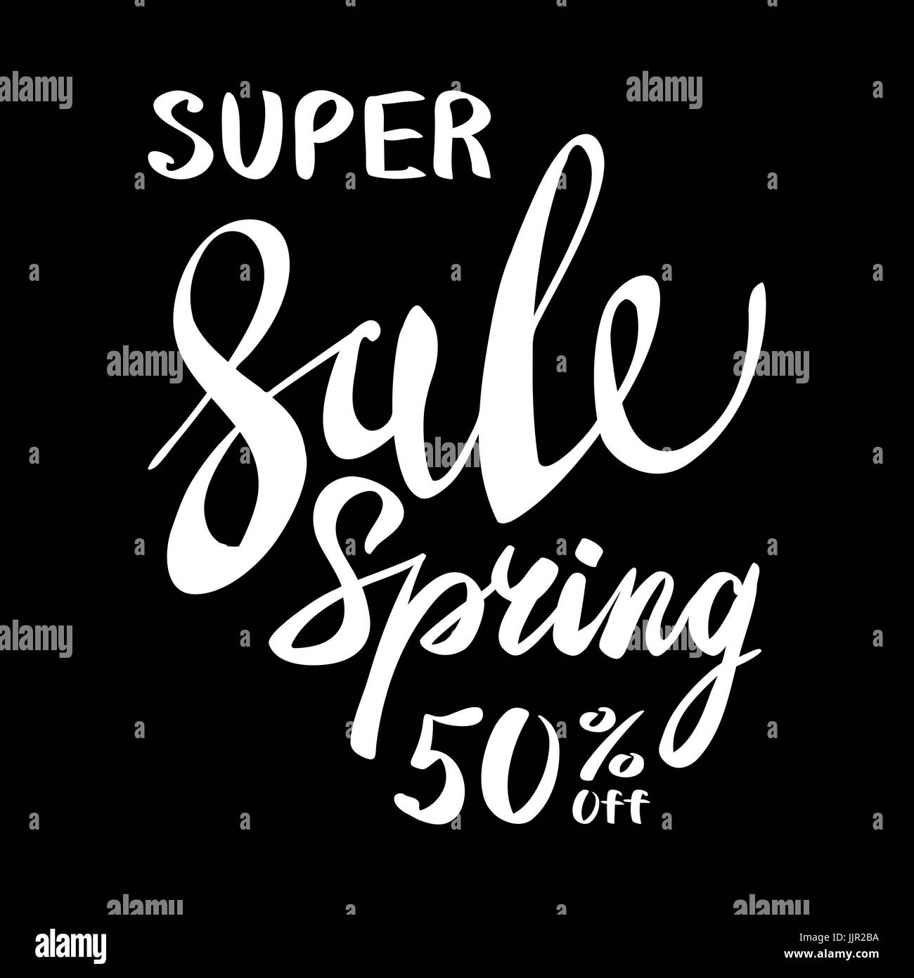 Spring Sale Lettering Typography Design. Vector Spring Sale lettering ...