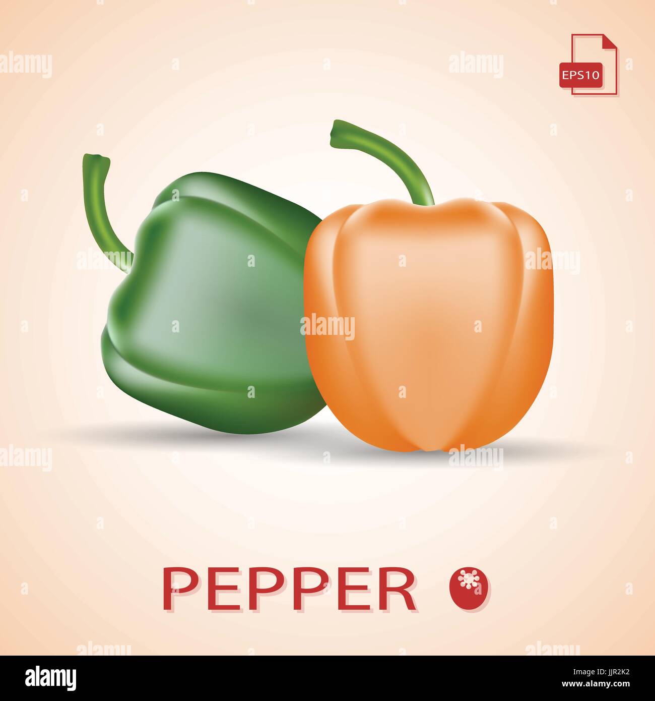 Paprika orange green Stock Vector Images - Alamy