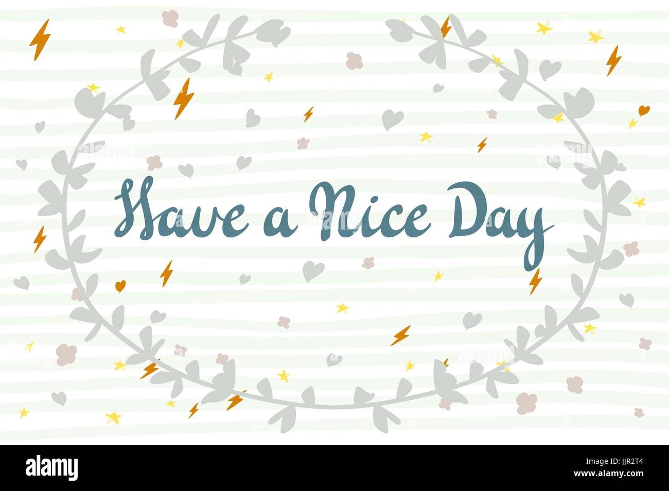 Have a nice day wishing card art vector Stock Vector Image & Art - Alamy