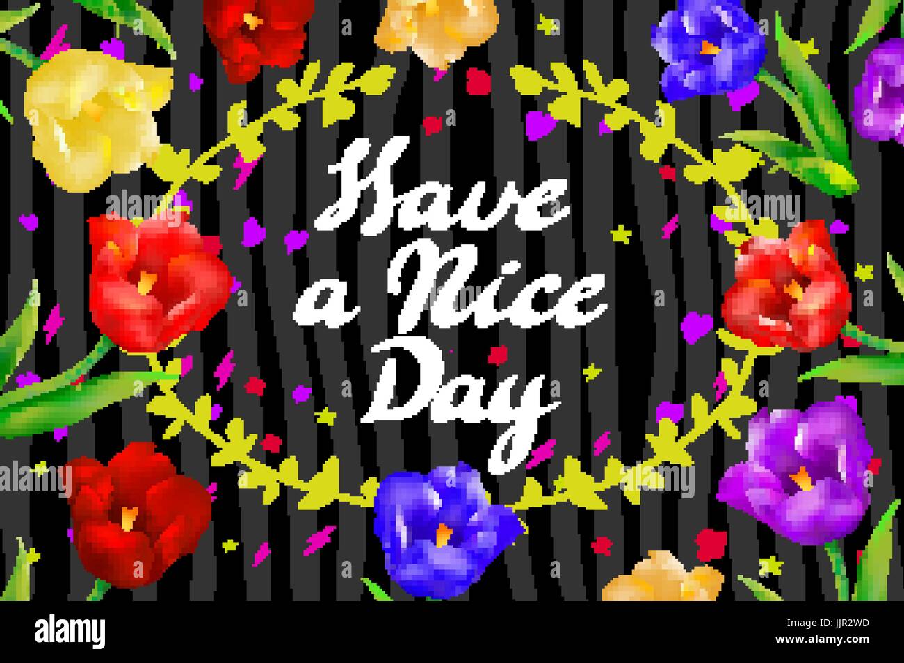 Vector illustration with hand-drawn inscription and ornamental floral ...