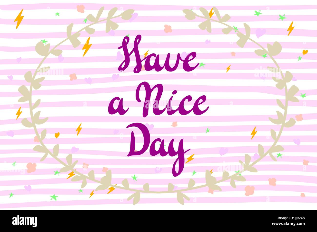 Vector illustration with hand-drawn inscription and ornamental floral ...