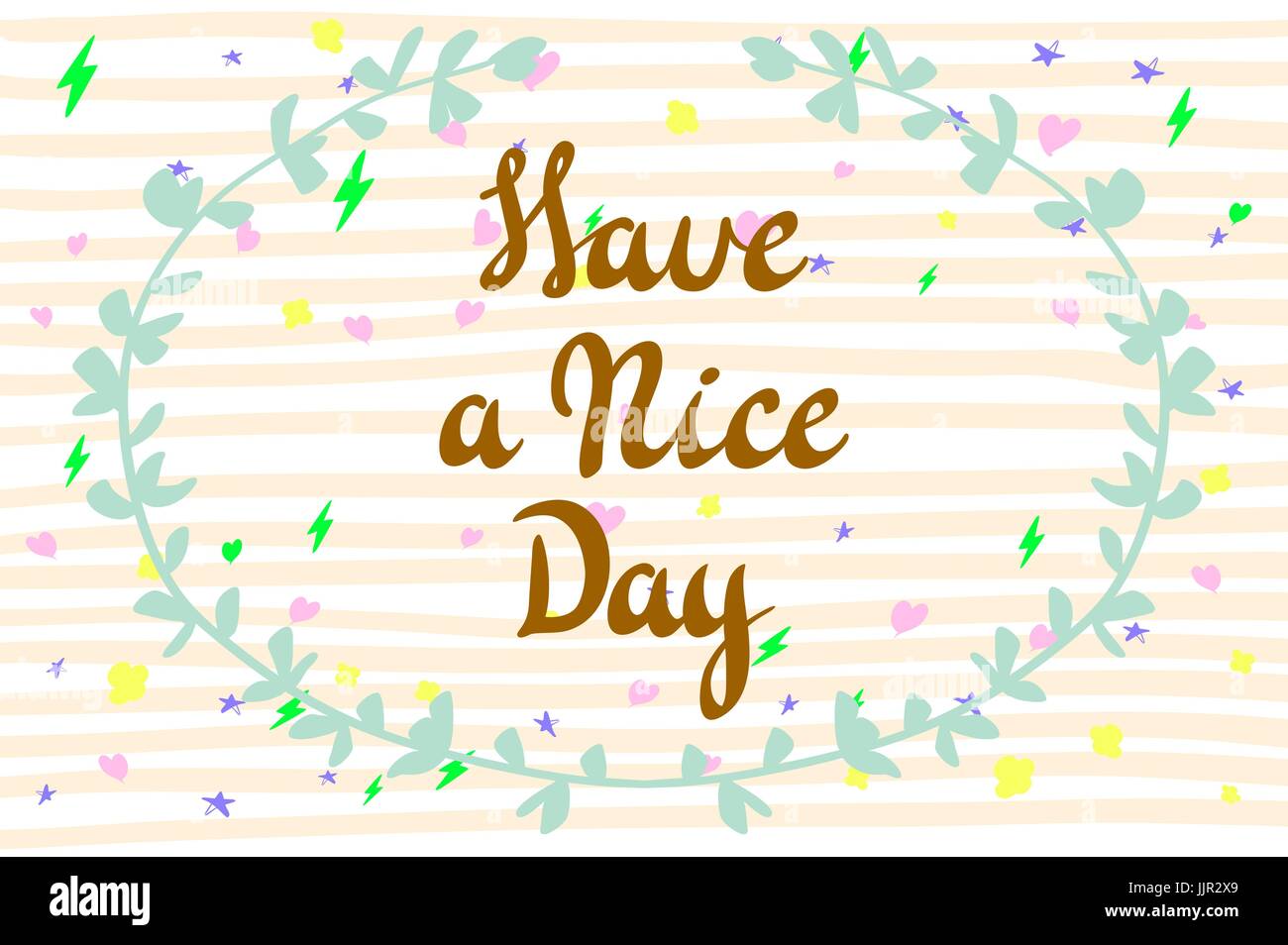 Vector illustration with hand-drawn inscription and ornamental floral ...