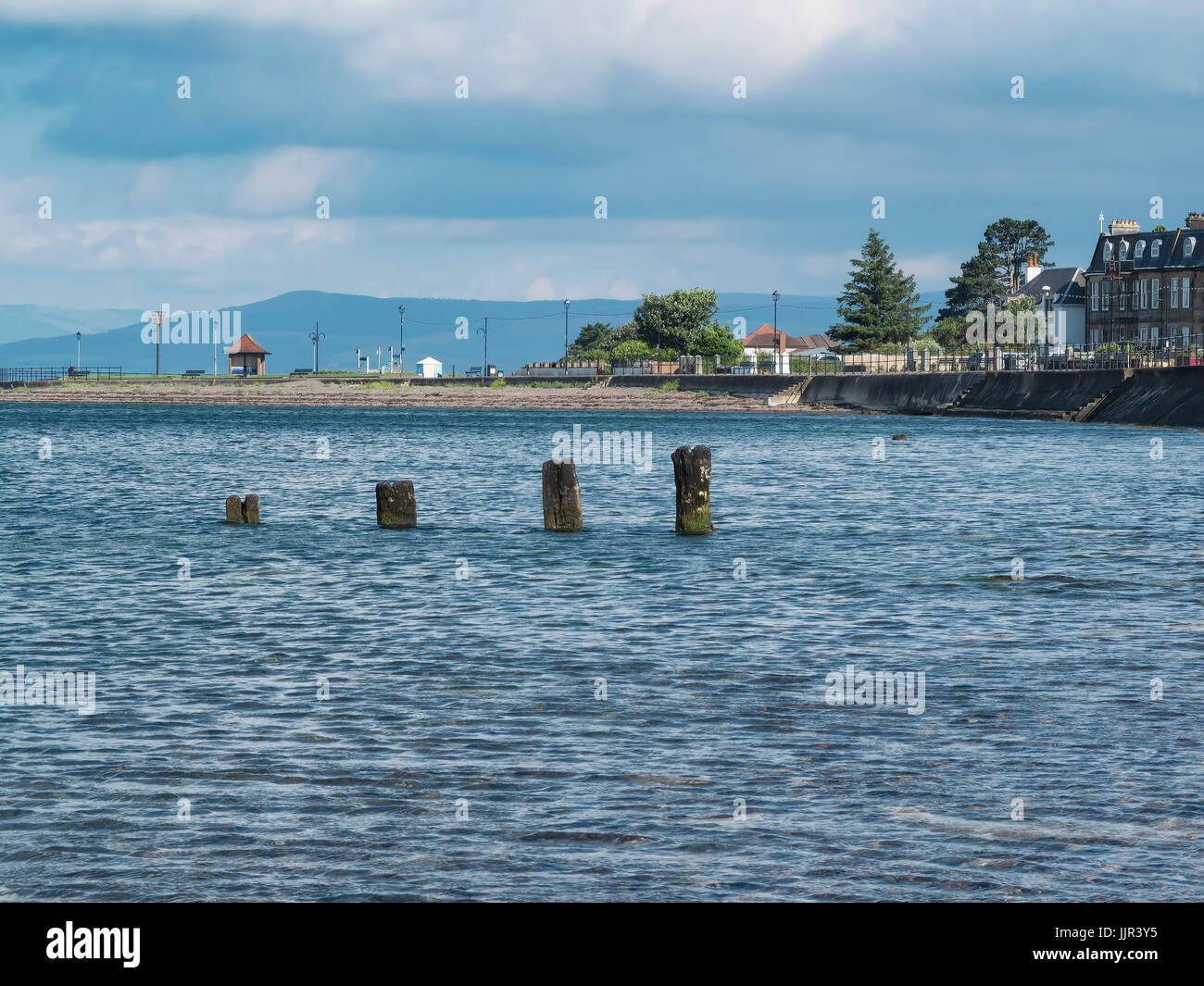 The ruins of the old hovercraft pier at Aubery largs at the North ...