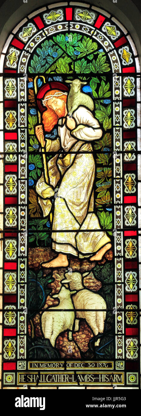 He shall gather the Lambs in his arm, Jesus, with crown of thorns ...