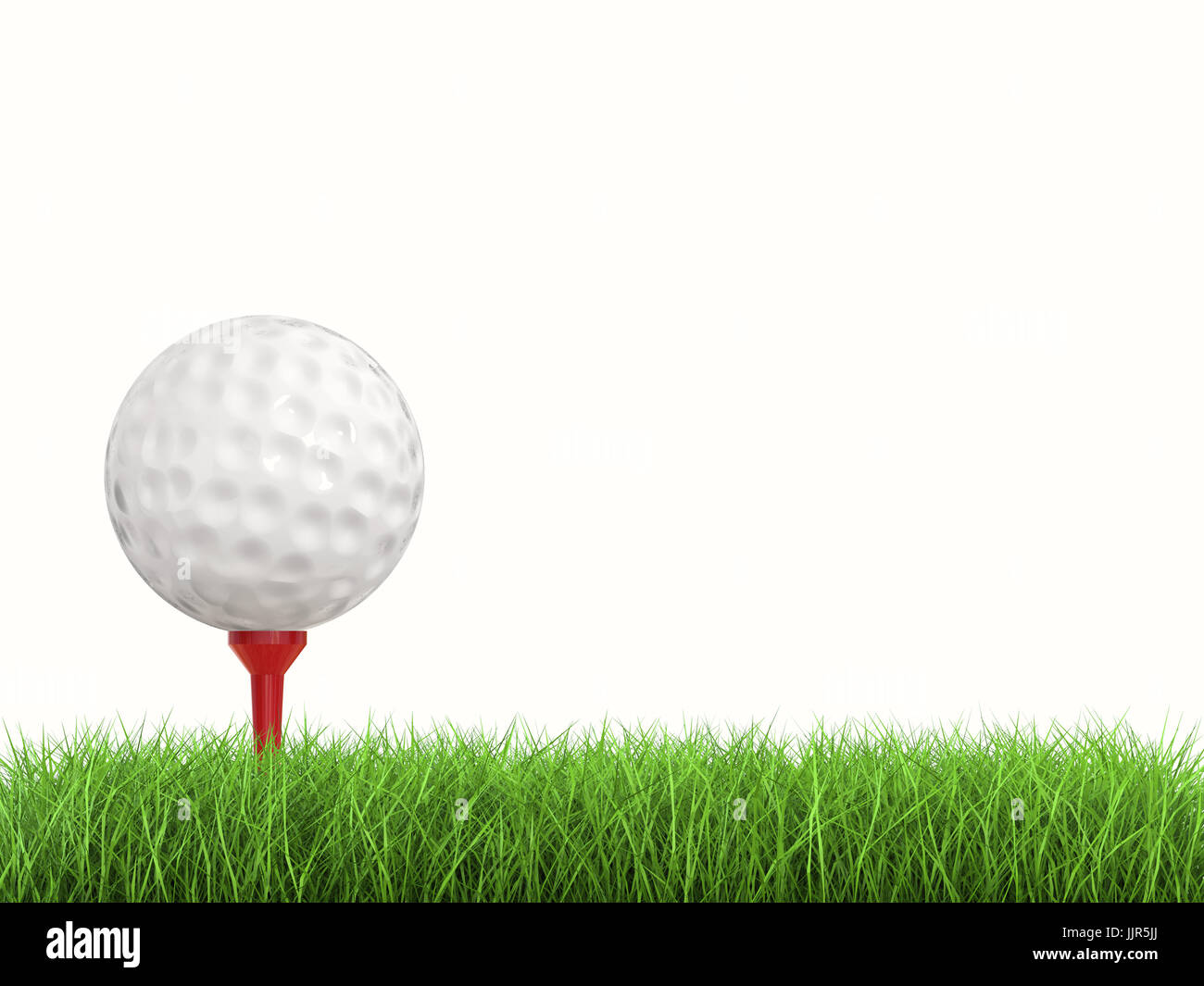 3d rendering golf ball on tee side view Stock Photo - Alamy