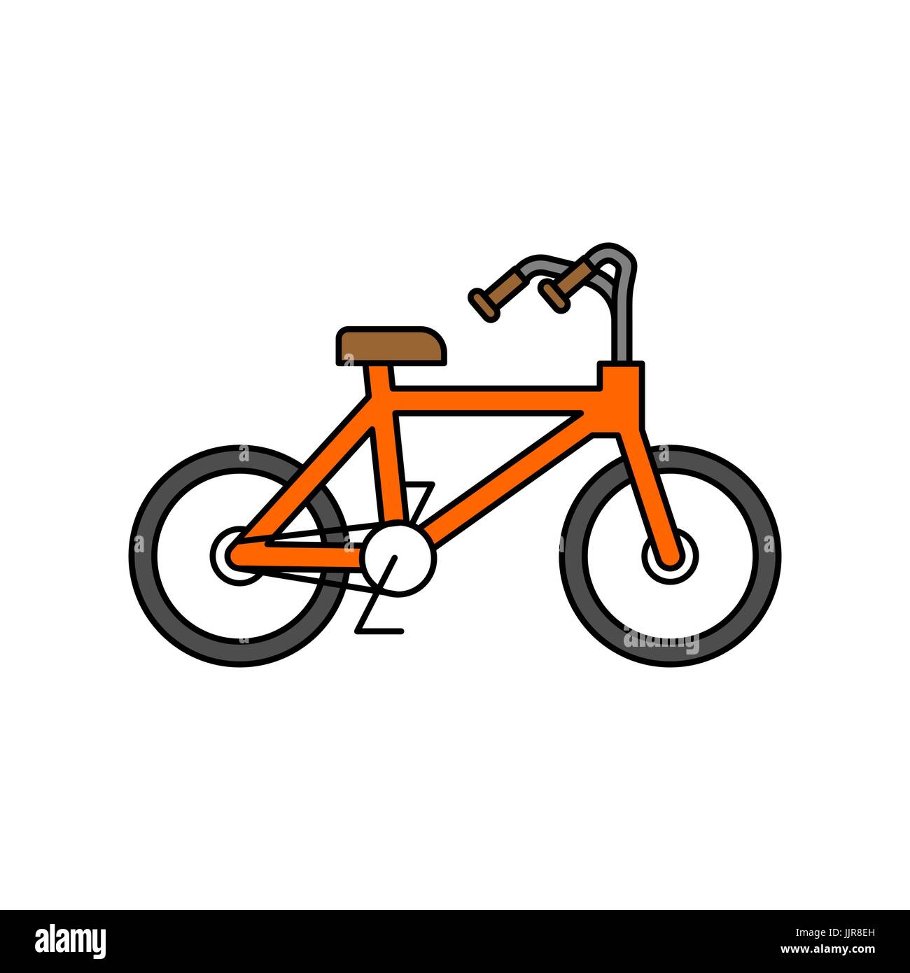 Bicycle isolated outline style. BMX linear style on white background ...