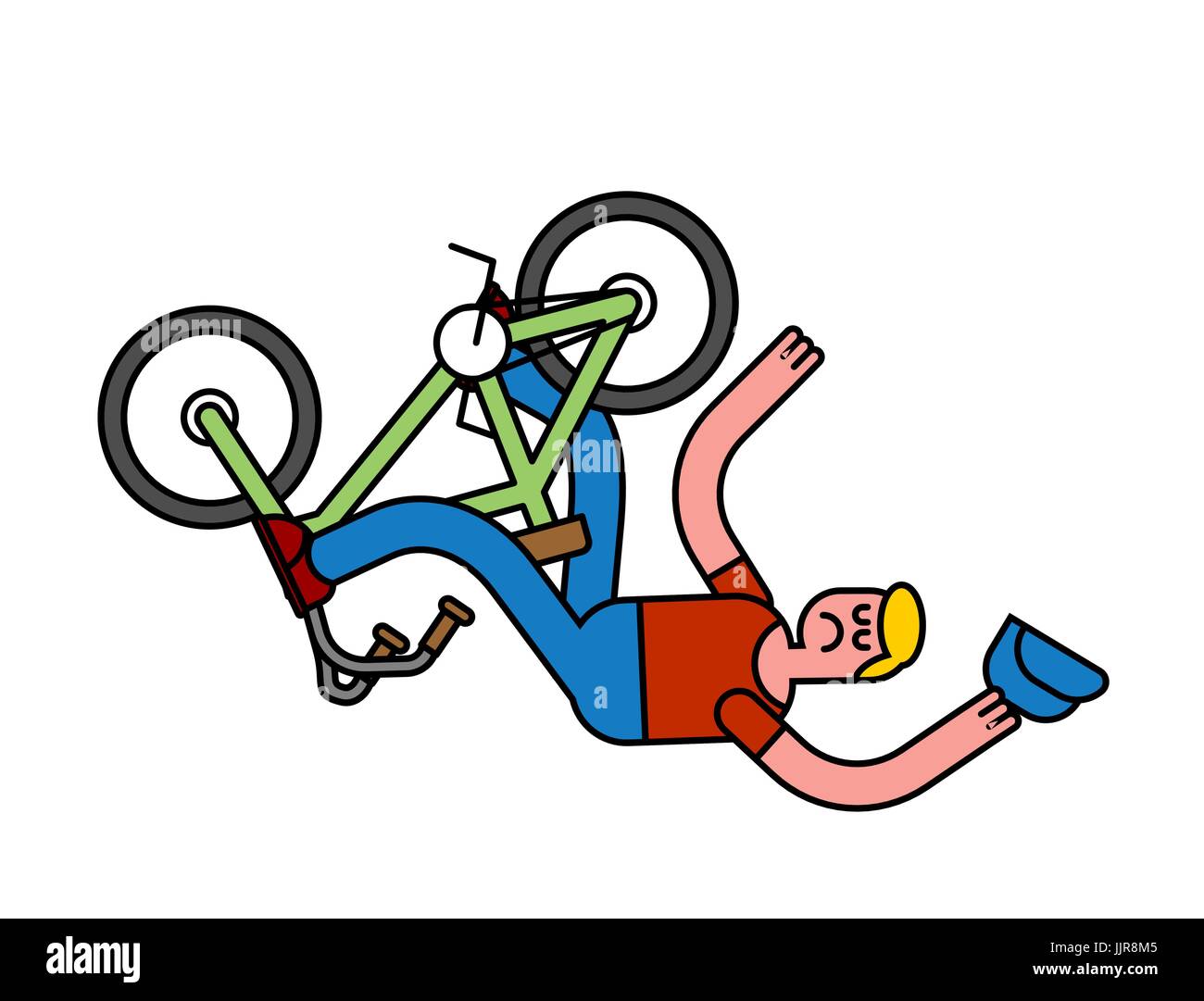 Sad boy on bike Cut Out Stock Images & Pictures - Alamy