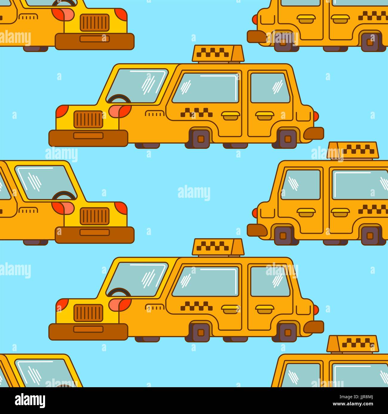 Taxi pattern. Yellow Car Transportation of people background Stock ...