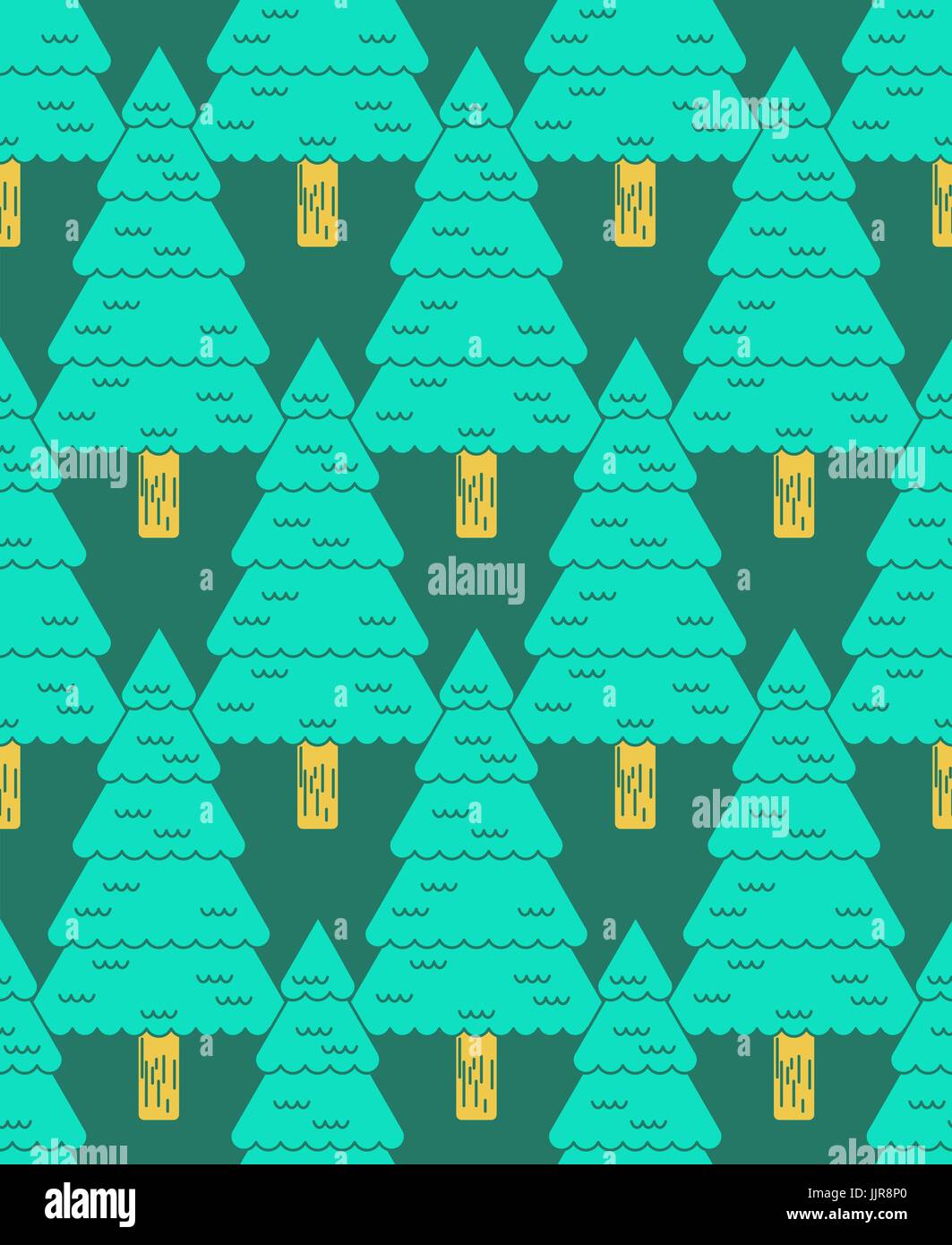 Coniferous forest pattern. Christmas tree ornament. Fir-tree background ...