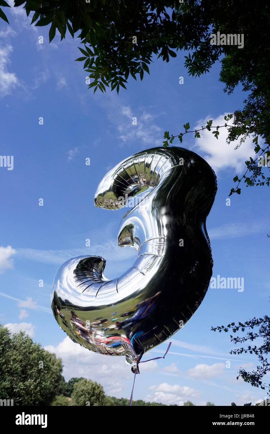 inflatable birthday balloon number three Stock Photo - Alamy inflatable birthday balloon number three Stock Photo - Alamy
