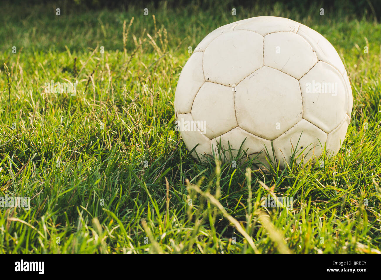 Ball in the grass Stock Photo - Alamy