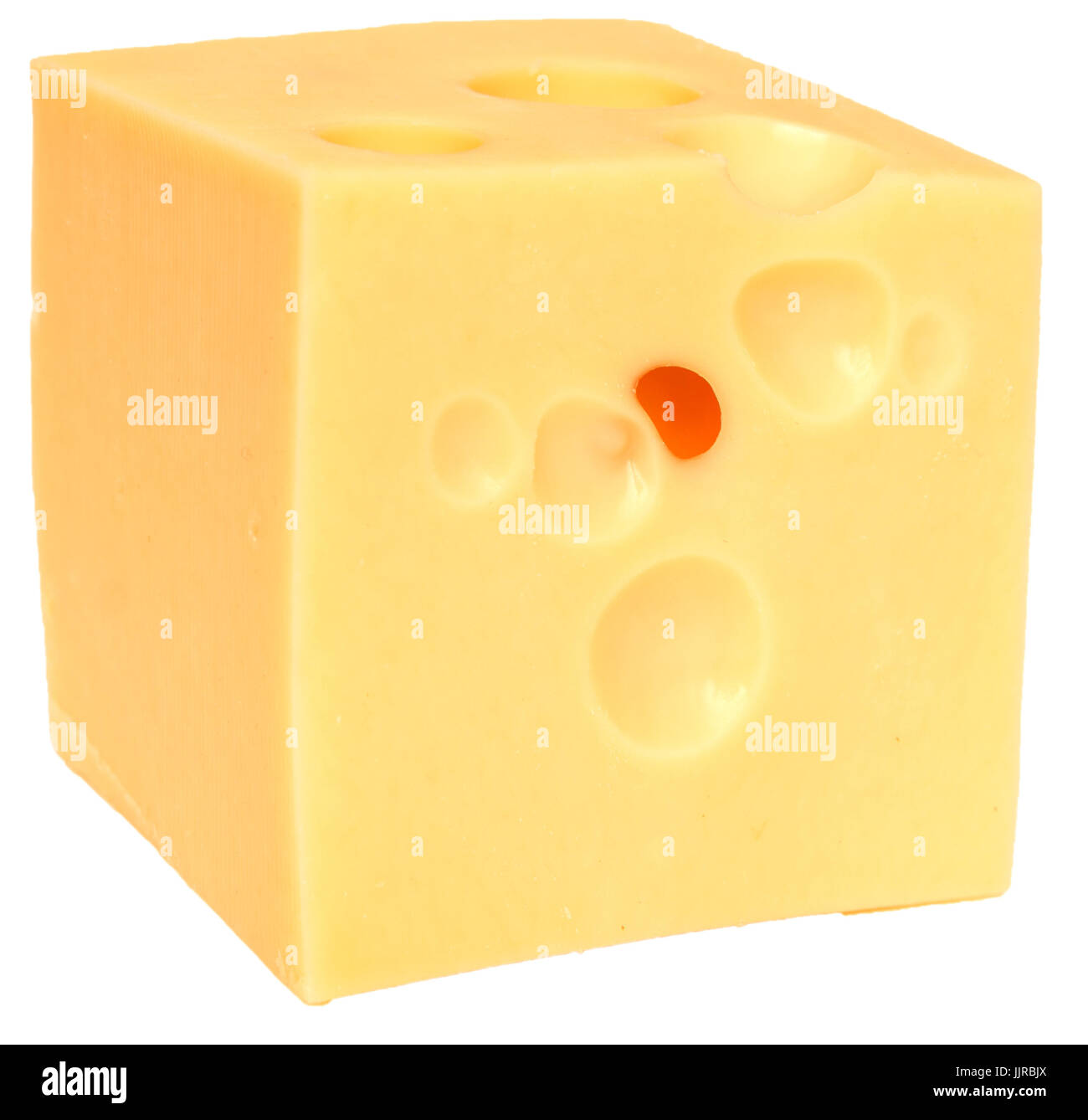 cube of cheese isolated on white background Stock Photo - Alamy