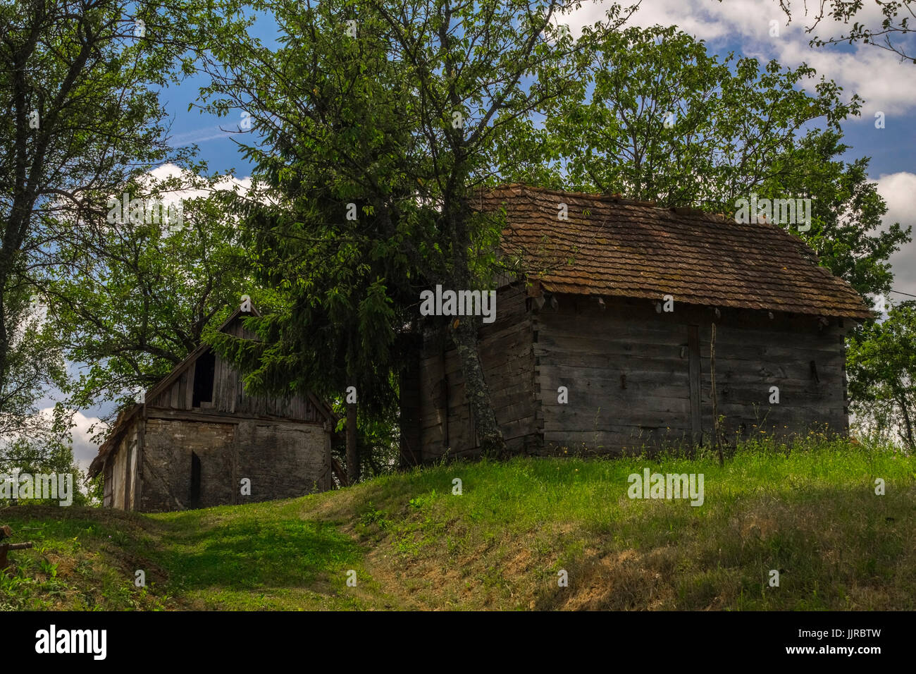 Old rustic wooden cottage Stock Photo - Alamy