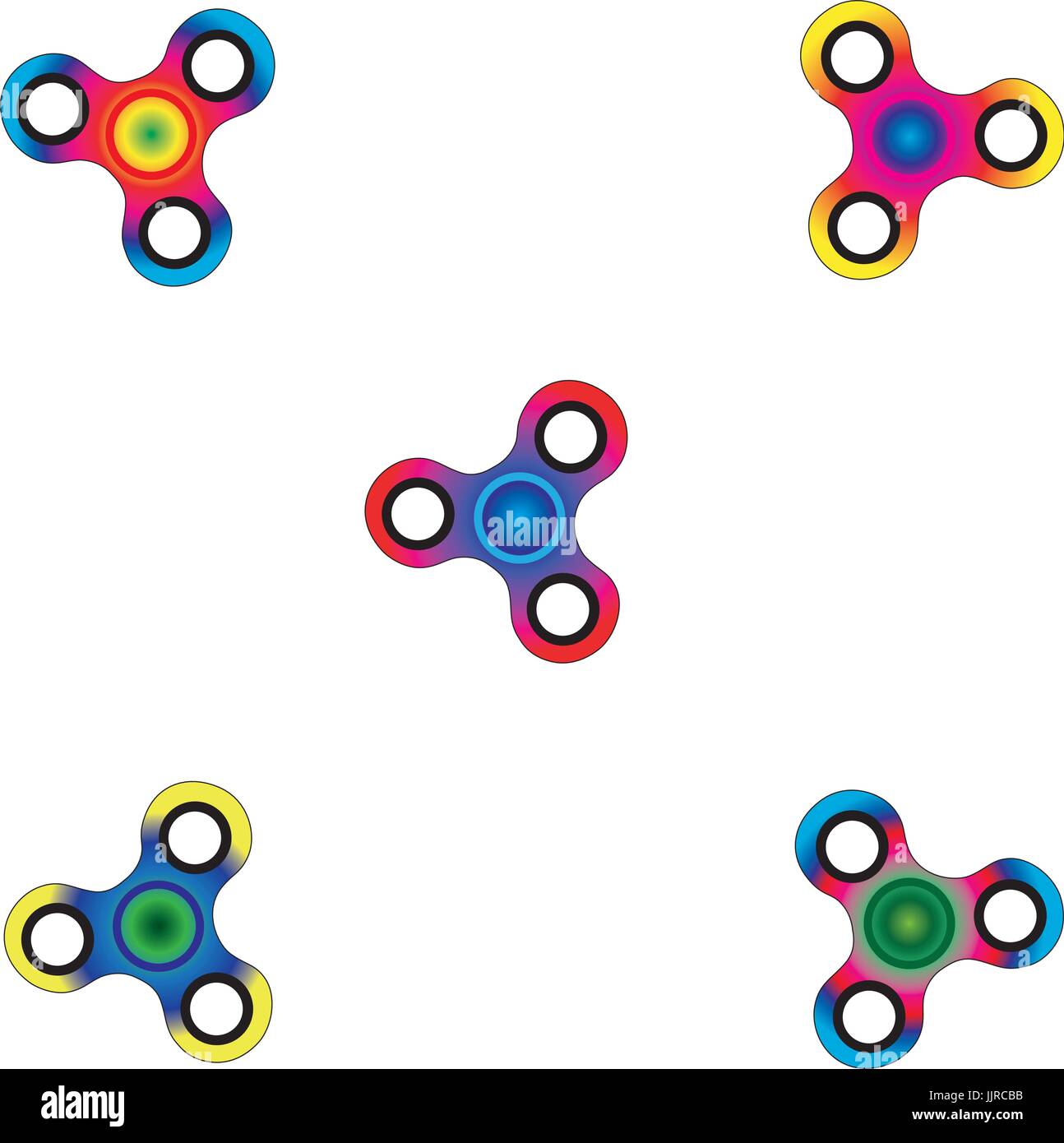 Beautiful colored fashionable spinners isolated white background Stock ...