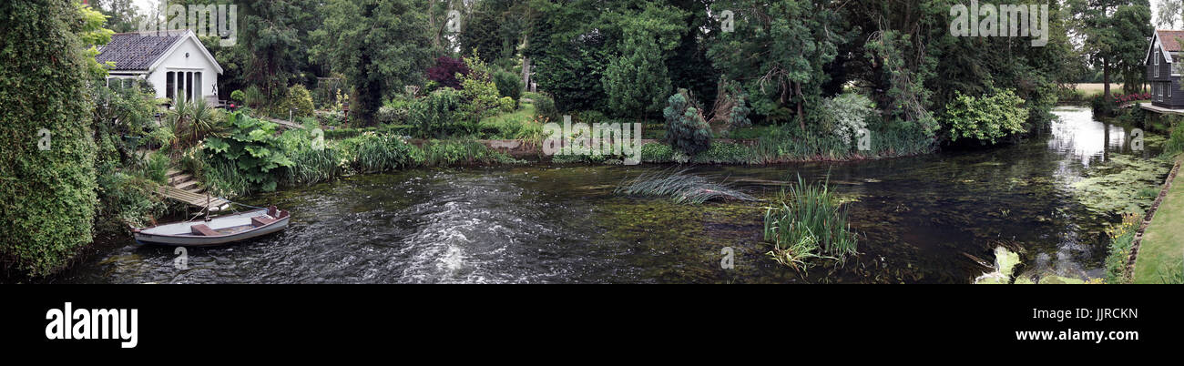 mill pool ellingham mill river waveney norfolk england Stock Photo - Alamy